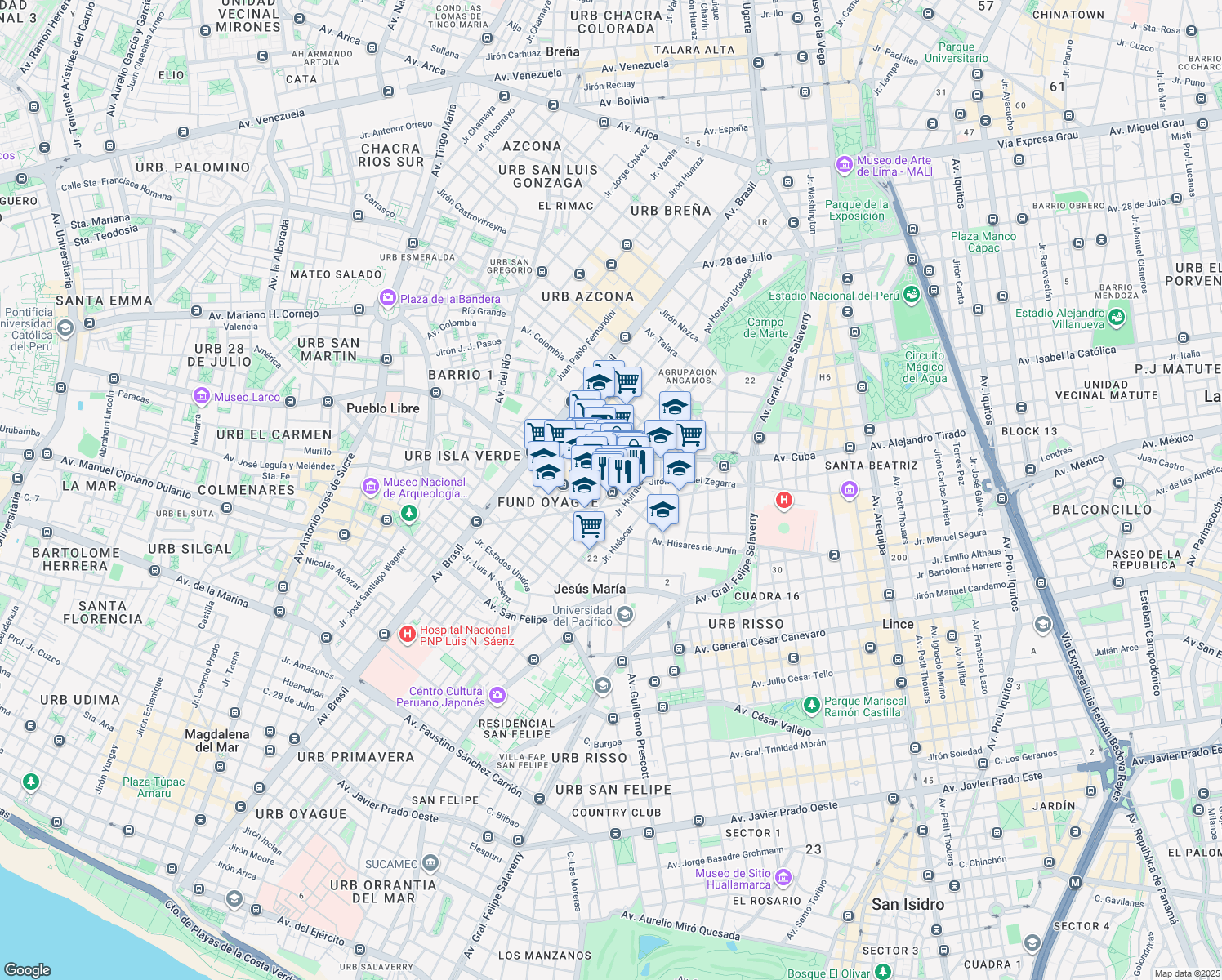 Avenida Mello Franco, Jesús María Provincia de Lima - Walk Score