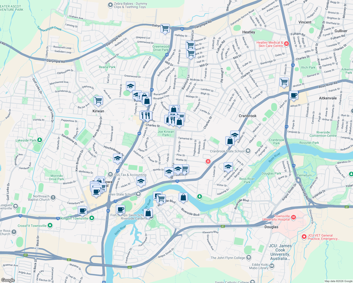 194 Bamford Lane, Townsville QLD - Walk Score