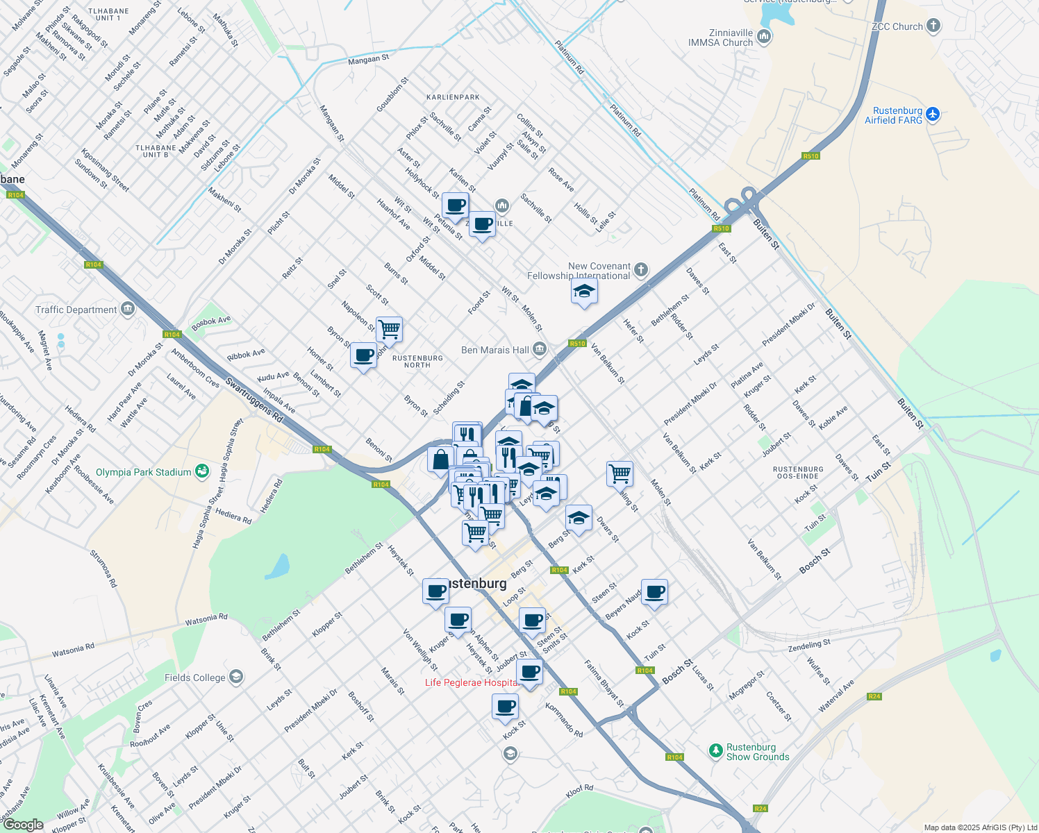 21A Piet Grobler Street, Rustenburg NW - Walk Score