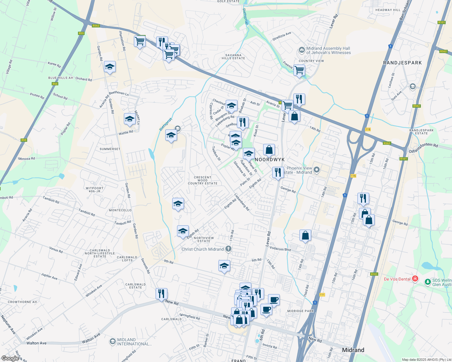 Liebenberg Road, Midrand GP - Walk Score