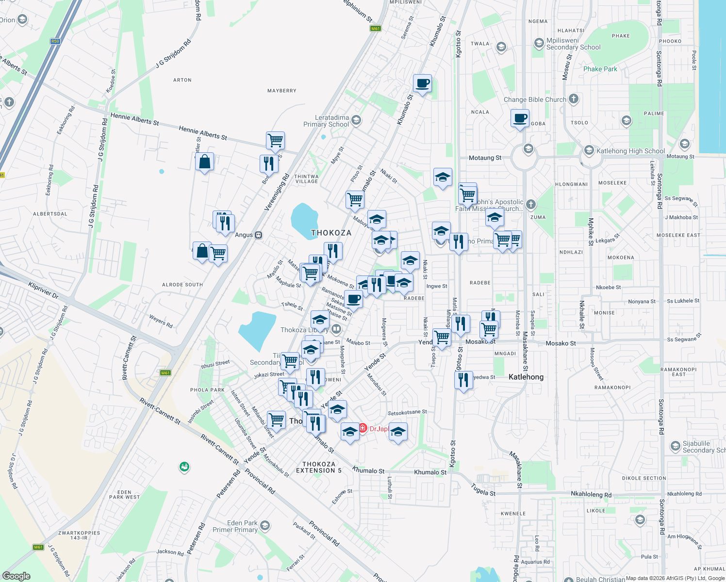 Moepshe St, Thokoza GP - Walk Score