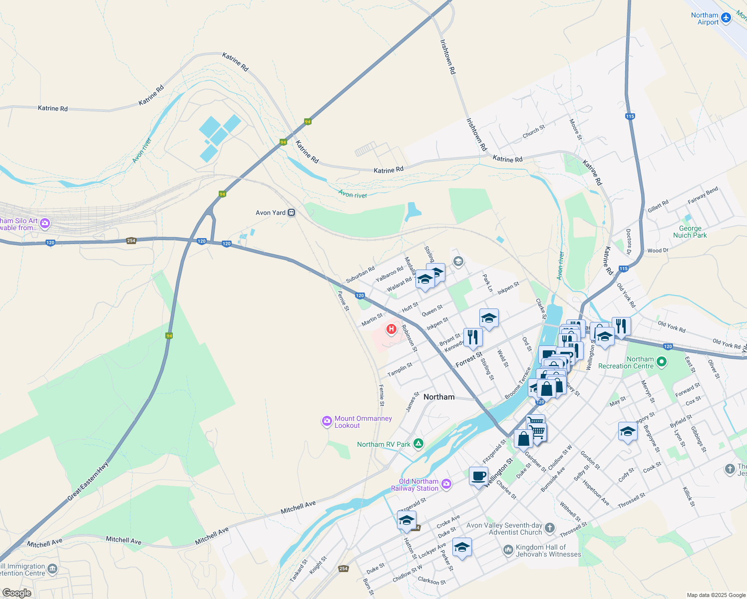 102 Newcastle Road, Northam WA - Walk Score