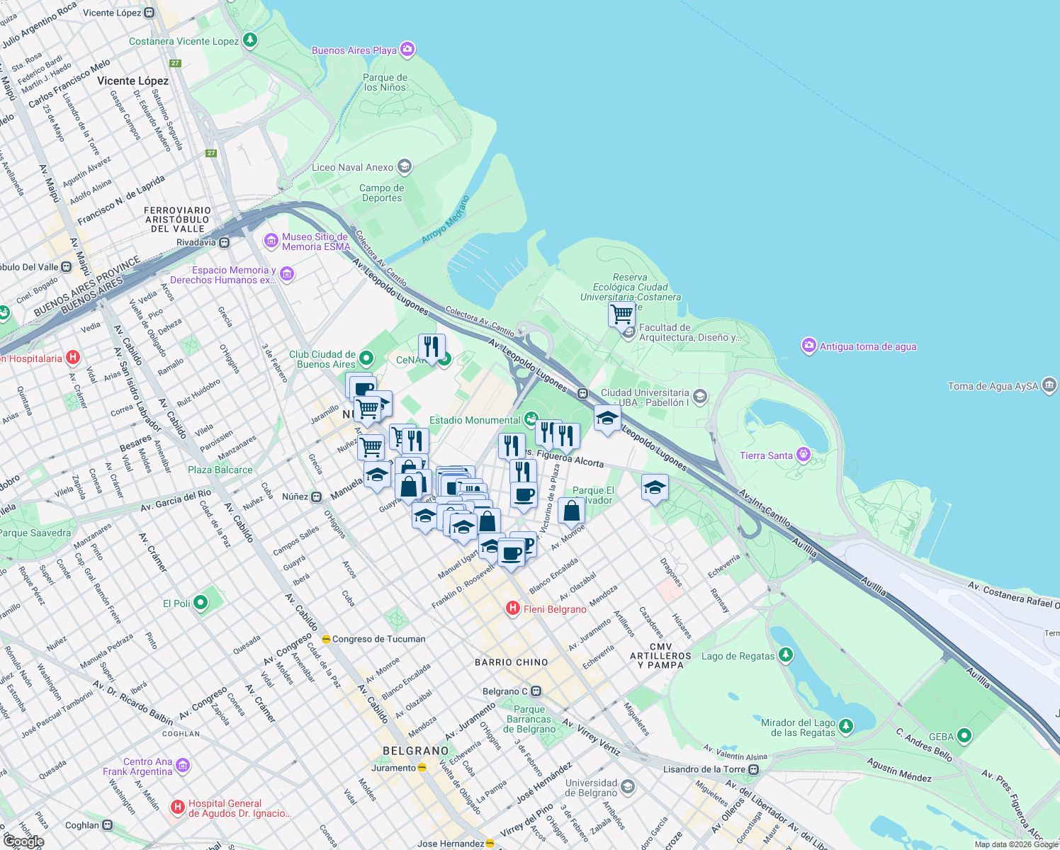 7597 Avenida Presidente Figueroa Alcorta, Buenos Aires CABA - Walk Score