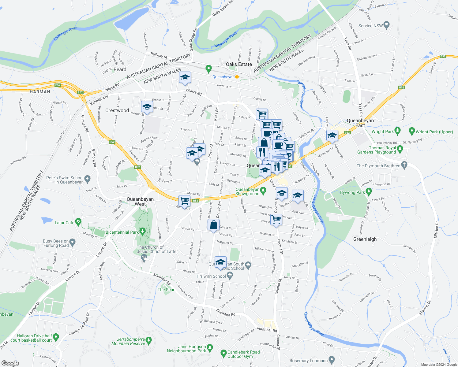 16 George Street, Queanbeyan NSW - Walk Score