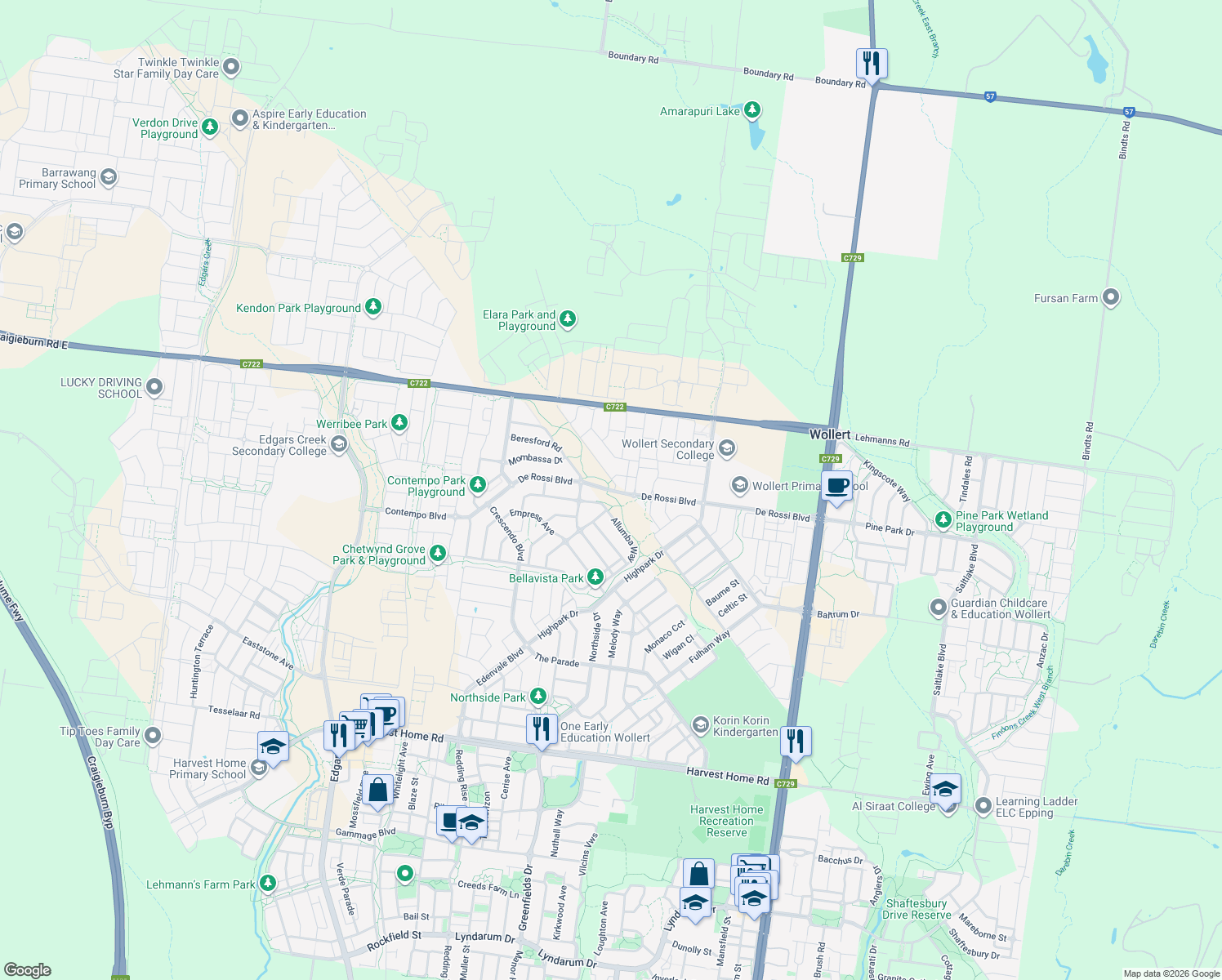De Rossi Boulevard, Wollert VIC - Walk Score