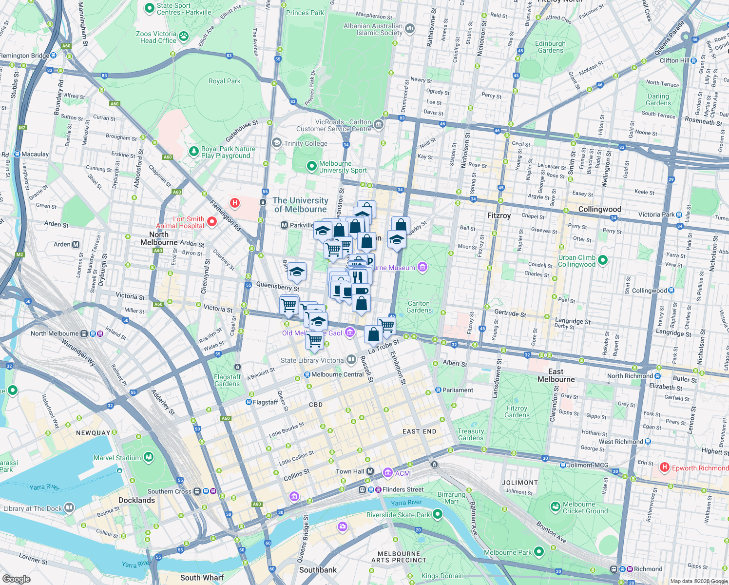 108 Lygon Street, Melbourne VIC - Walk Score