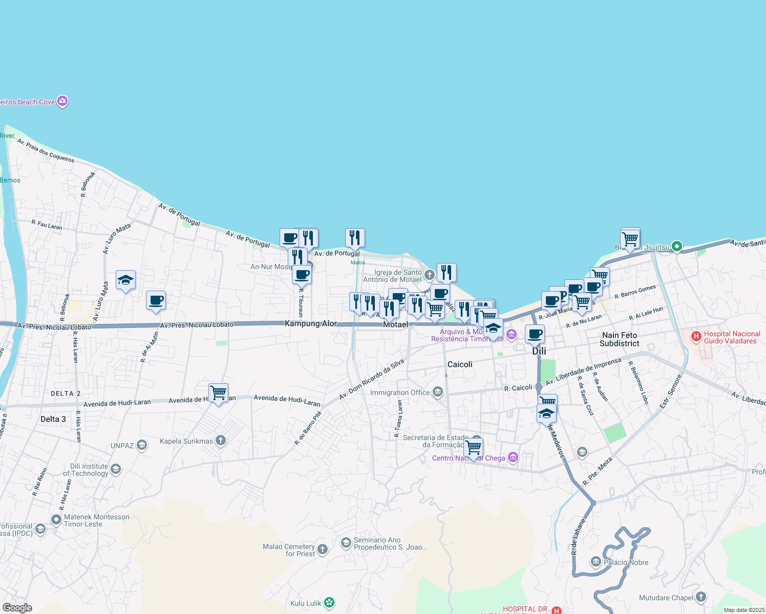 Rua India, Díli Dili - Walk Score