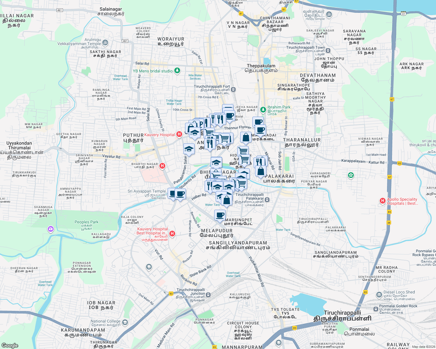 Tiruchirappalli TN - Walk Score