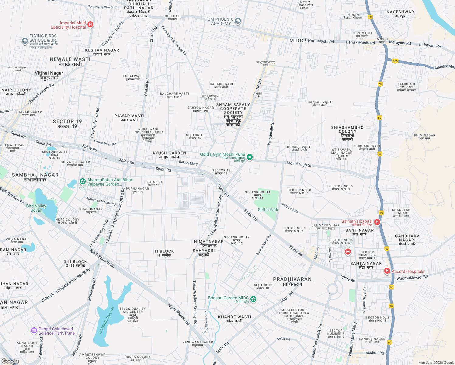 128/1 Moshi High Street Link Road, Pimpri-Chinchwad MH - Walk Score