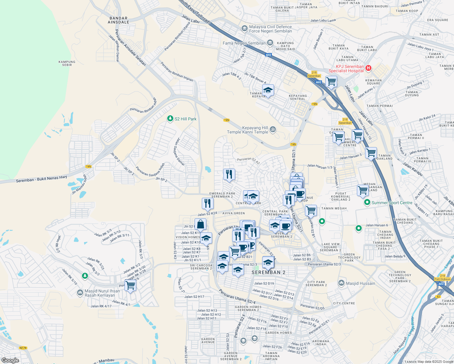 852 Jalan S2 A24, Seremban Negeri Sembilan - Walk Score
