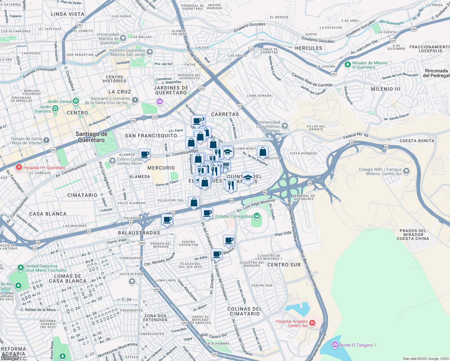Santiago de Querétaro Qro. - Walk Score