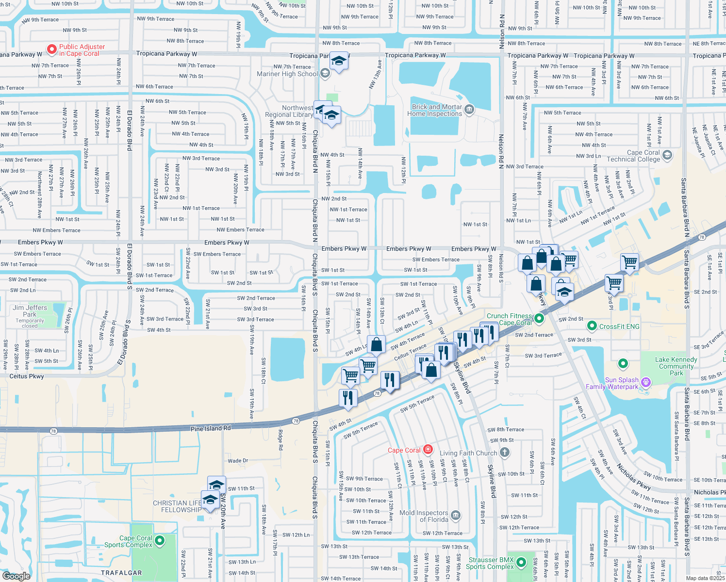 1405 Southwest 2nd Street, Cape Coral FL - Walk Score