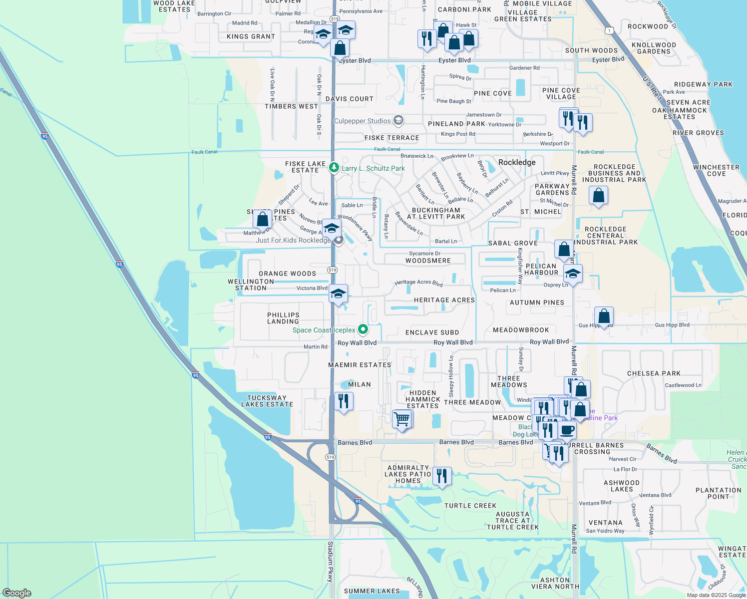 1304 Gem Circle, Rockledge FL - Walk Score