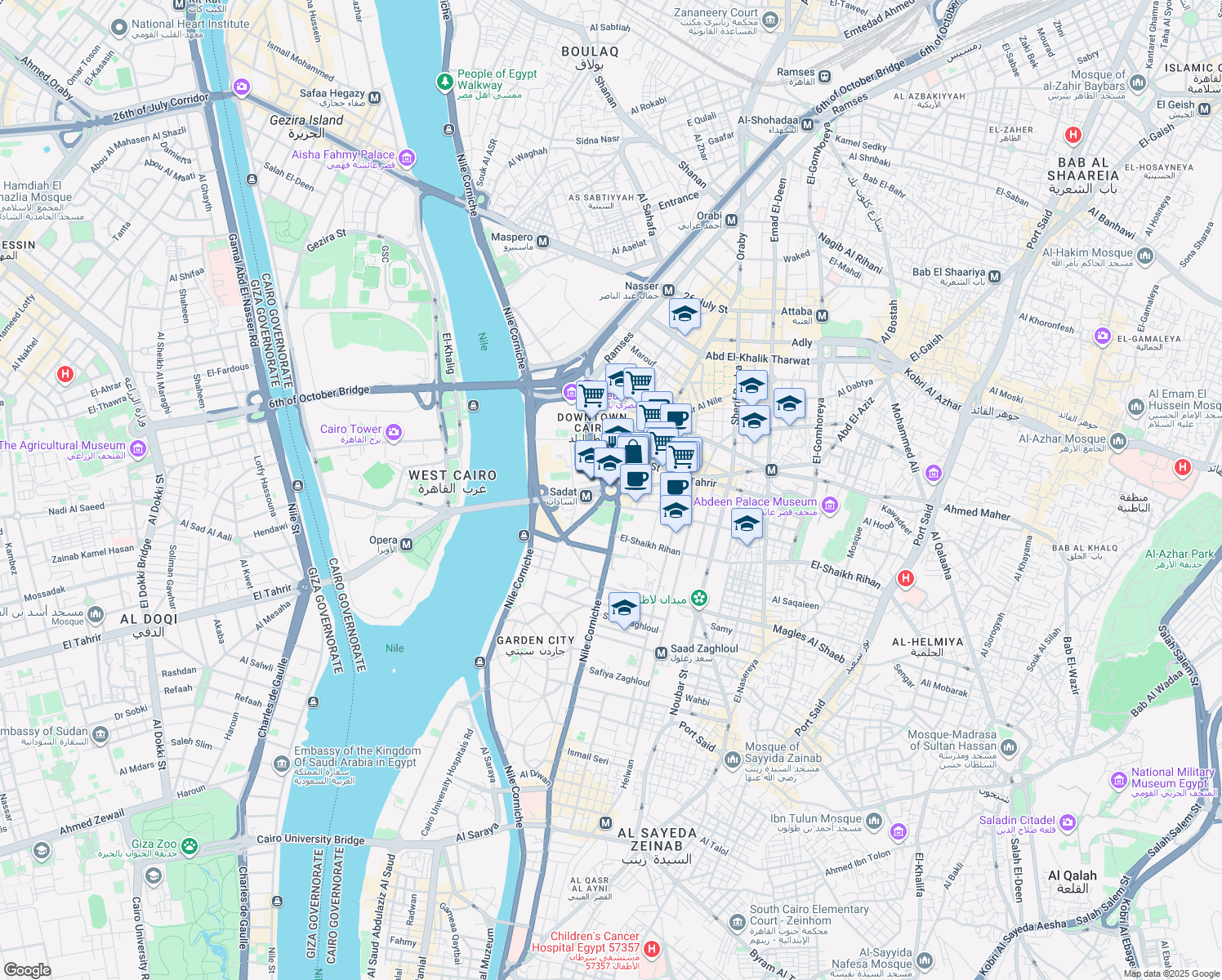 El-Tahrir Square, Qasr an Nile Cairo Governorate - Walk Score