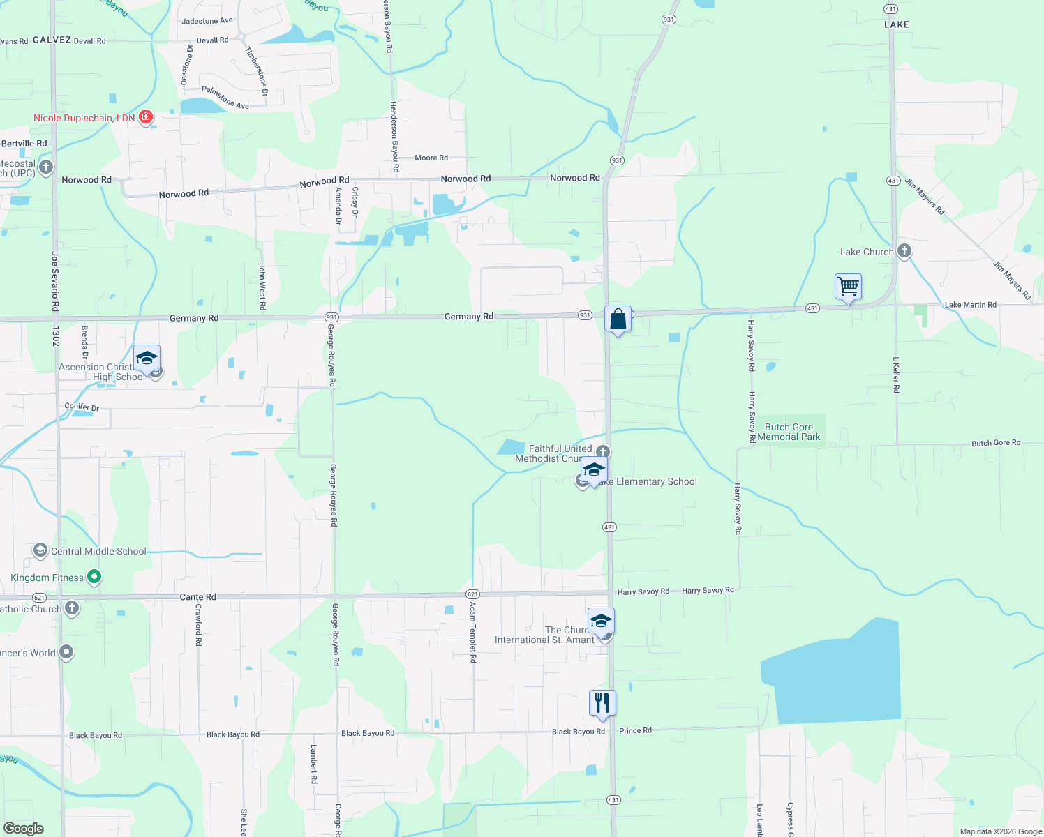 14452 Louisiana 44, Gonzales LA - Walk Score