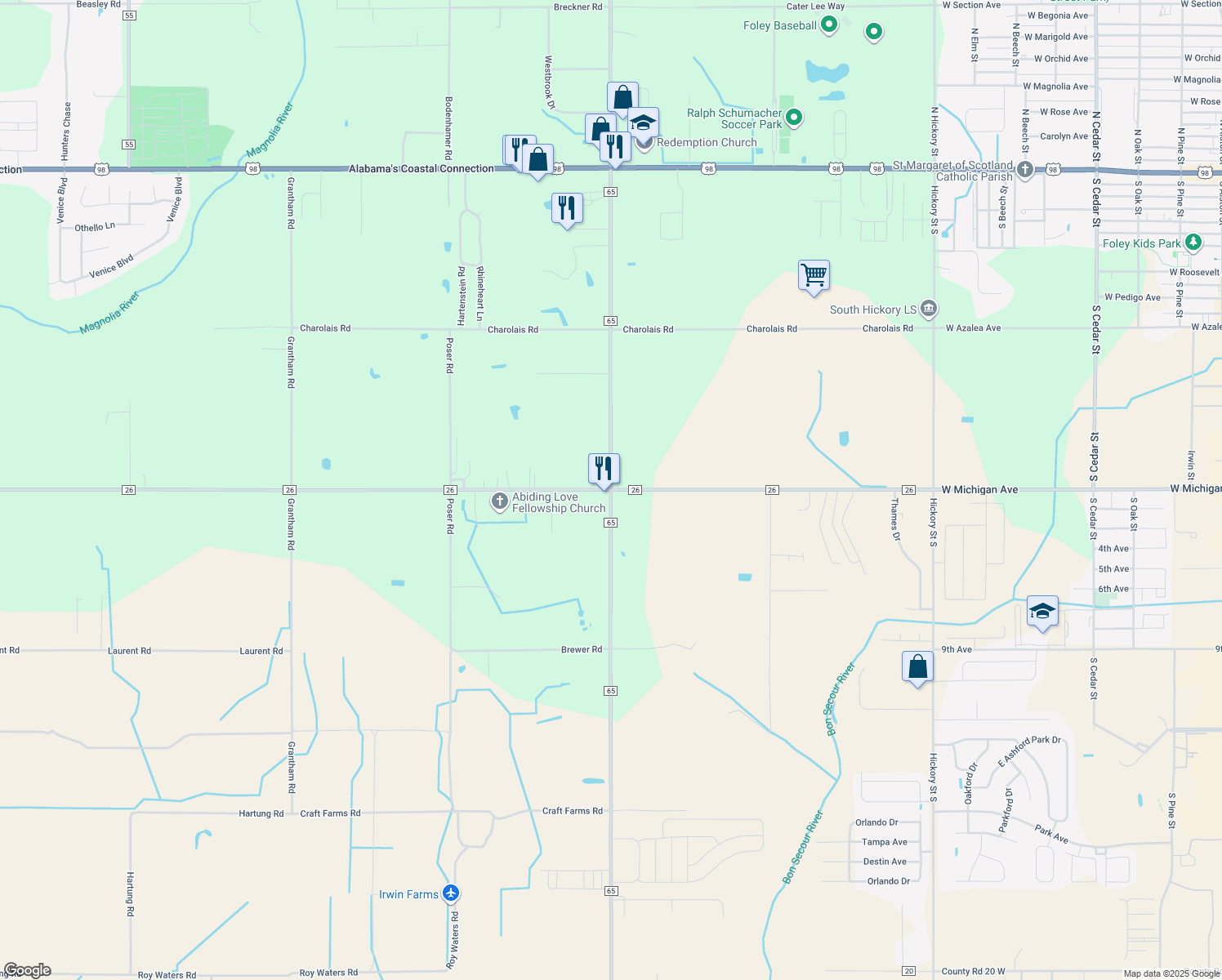 County Road 65, Foley AL - Walk Score