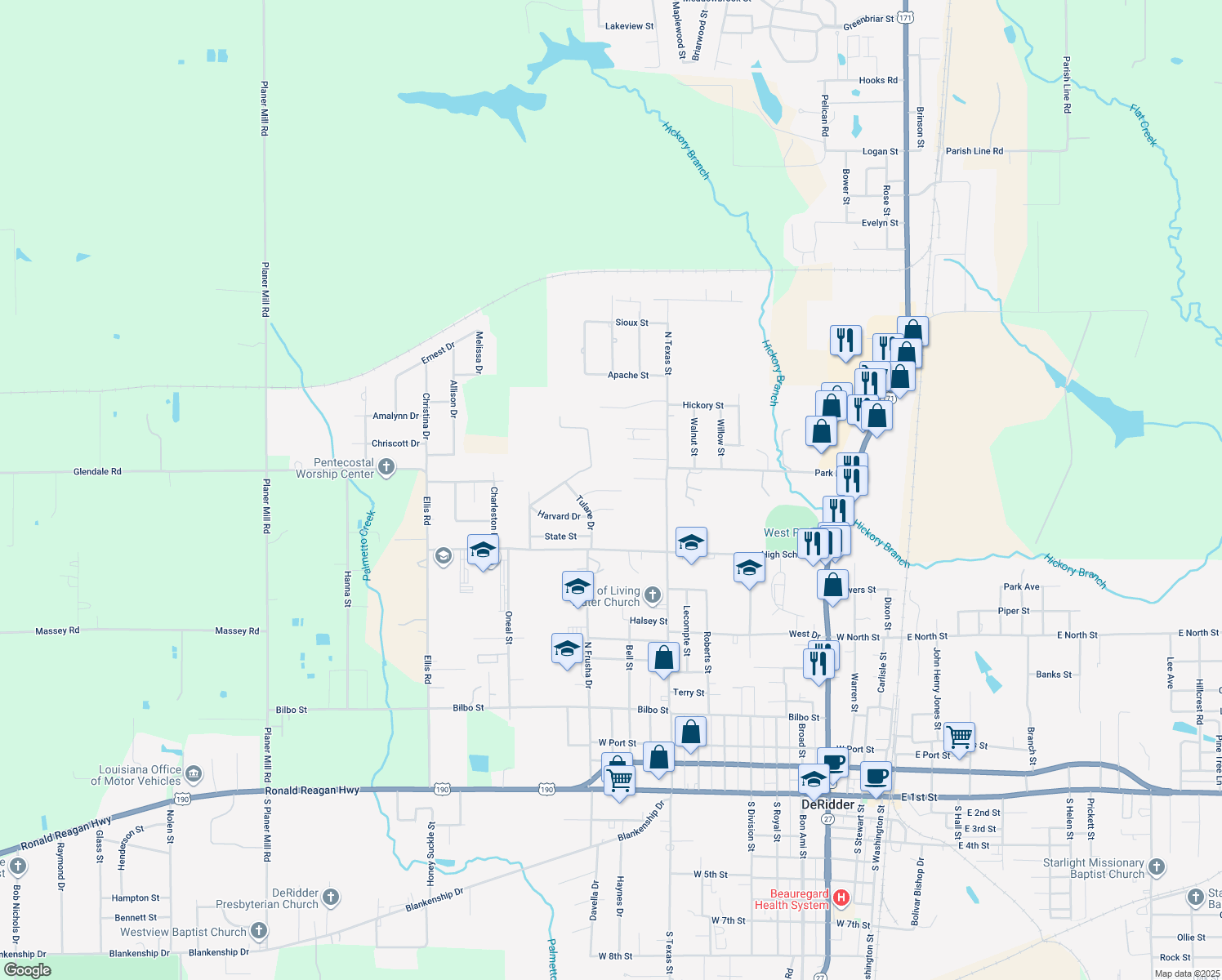 Rice Street, DeRidder LA - Walk Score