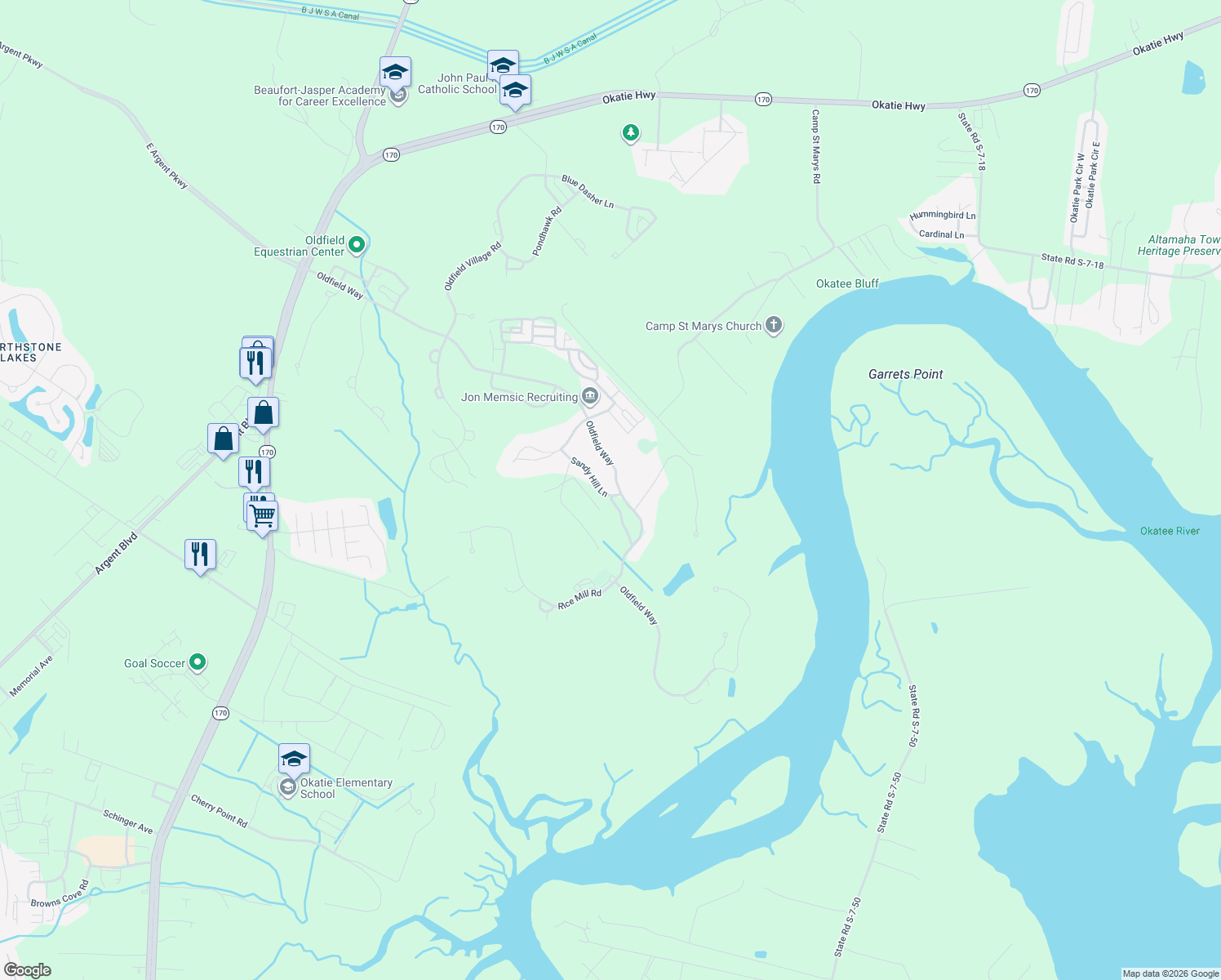 19 Sandy Hill Lane, Okatie SC - Walk Score
