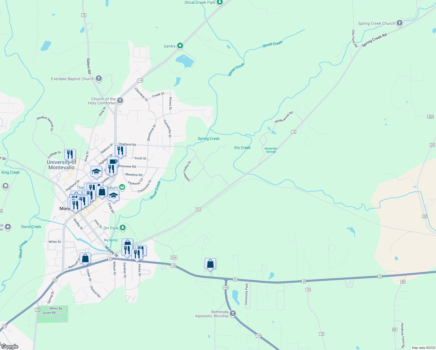 1120 Overland Road, Montevallo AL - Walk Score