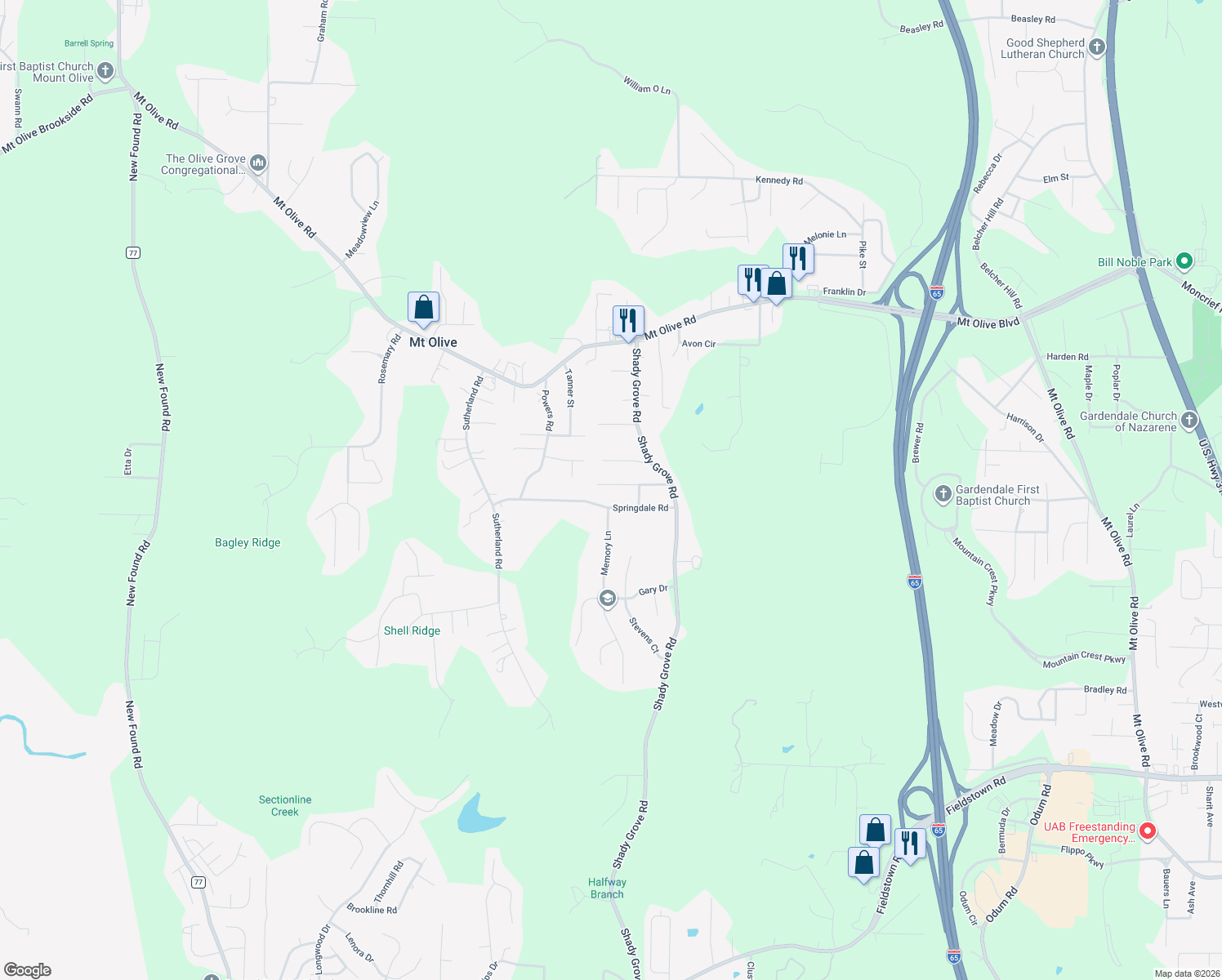 290 Pleasant Road, Mount Olive AL - Walk Score