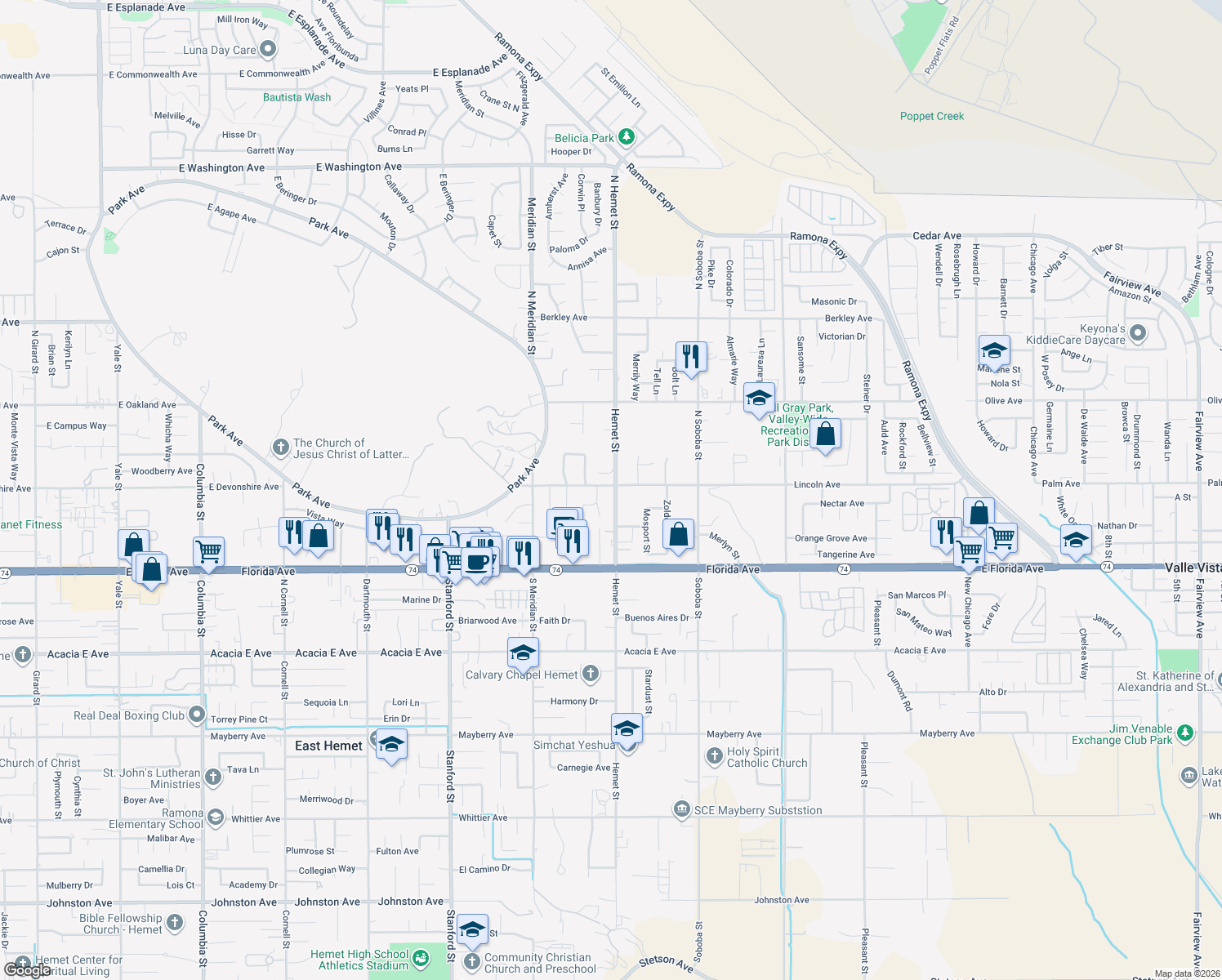 289 North Hemet Street, Hemet CA - Walk Score
