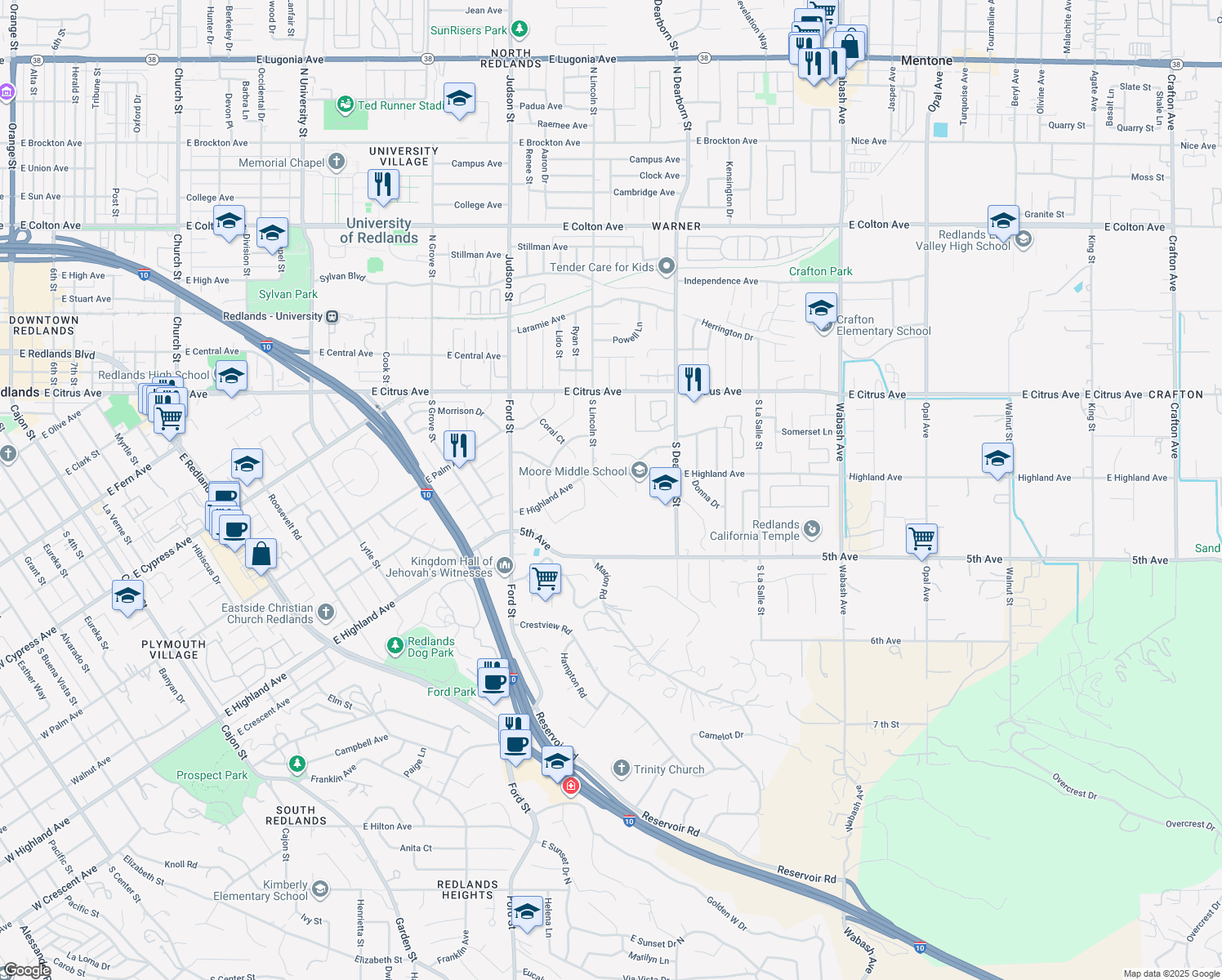 213 Redlands Street, Redlands CA - Walk Score