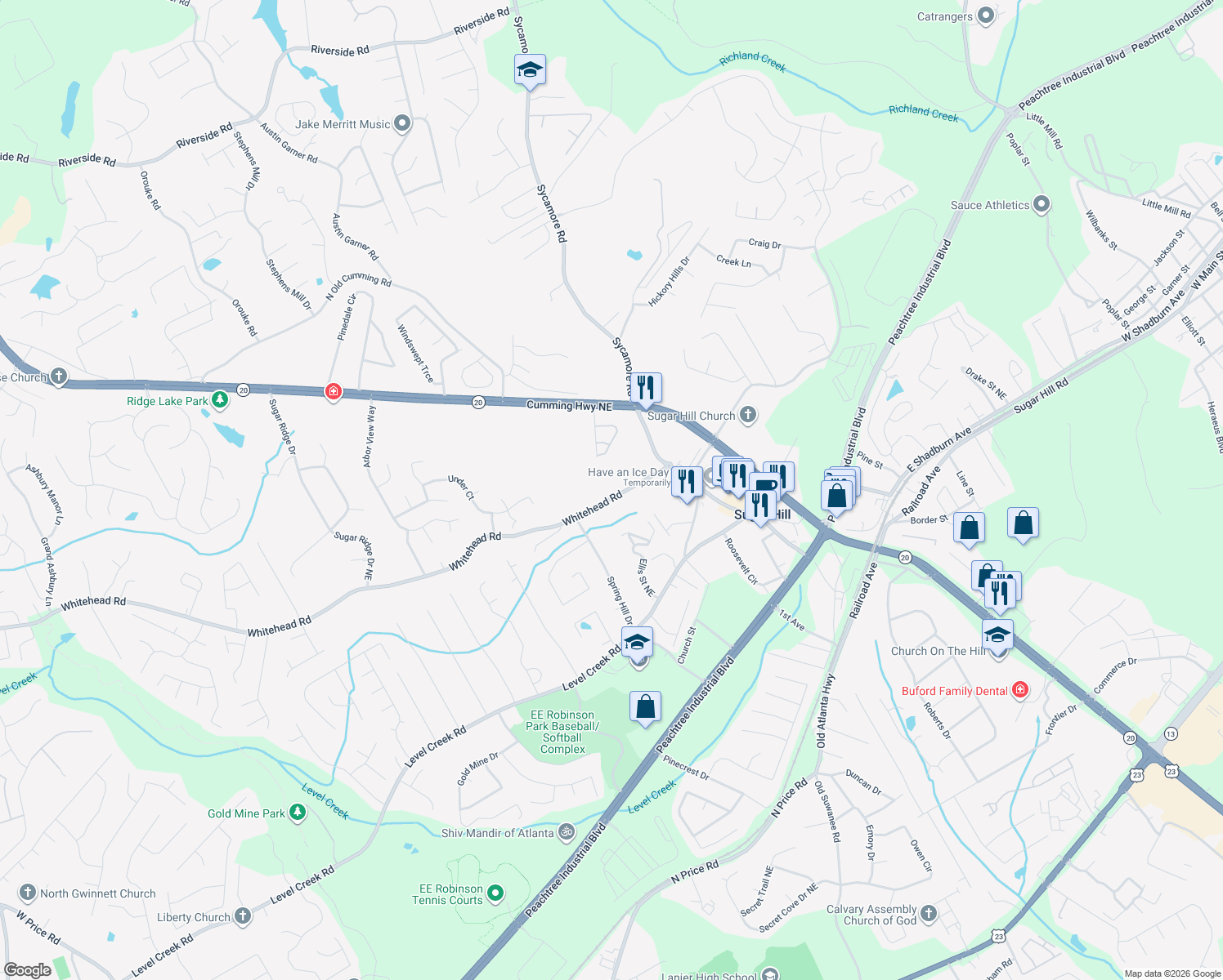 1056 Whitehead Road, Sugar Hill GA - Walk Score