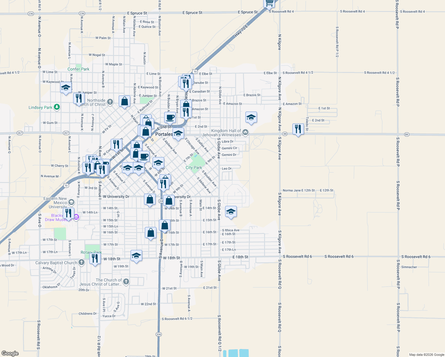 1049 East 11th Street, Portales NM - Walk Score