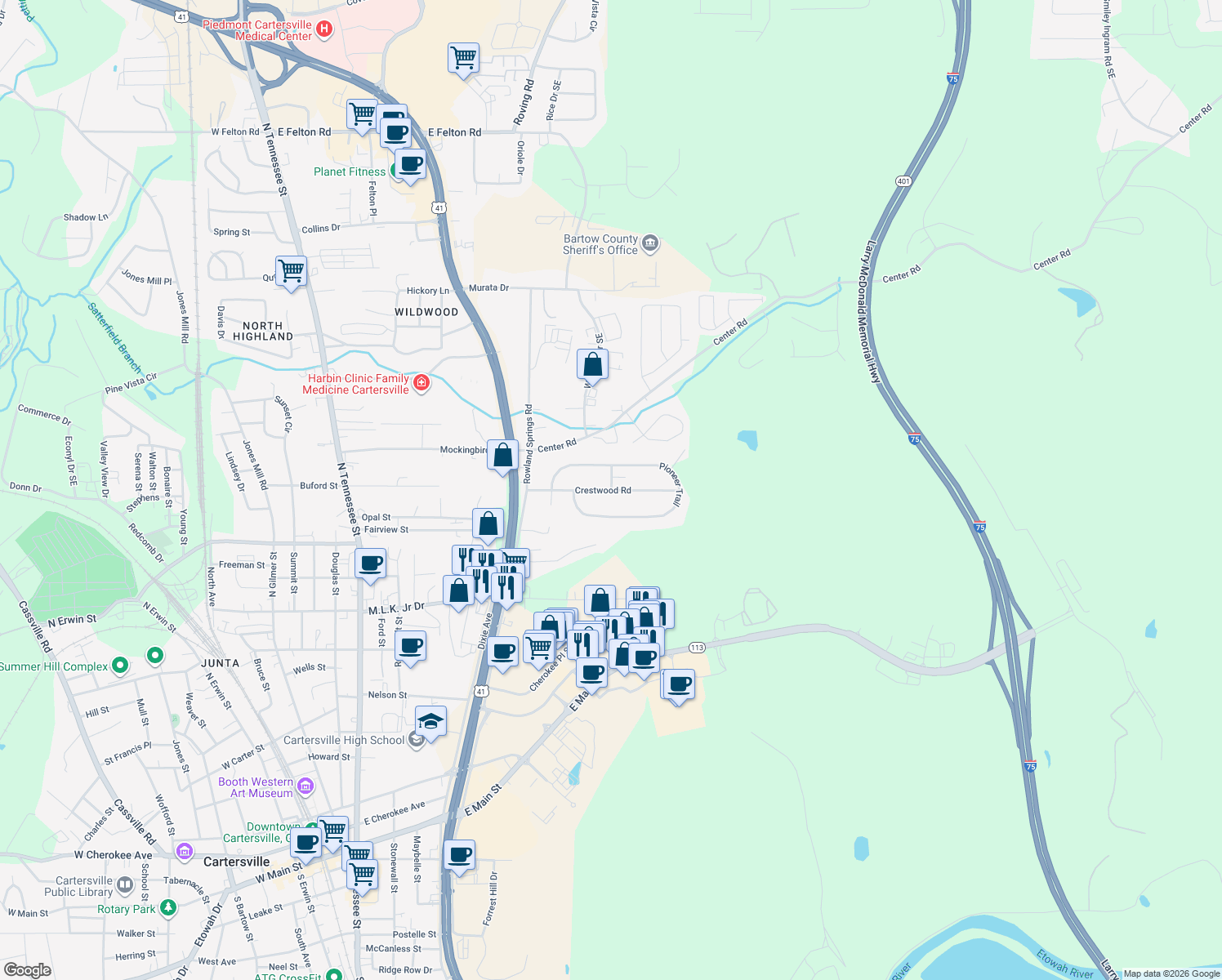 Crestwood Road, Cartersville GA - Walk Score
