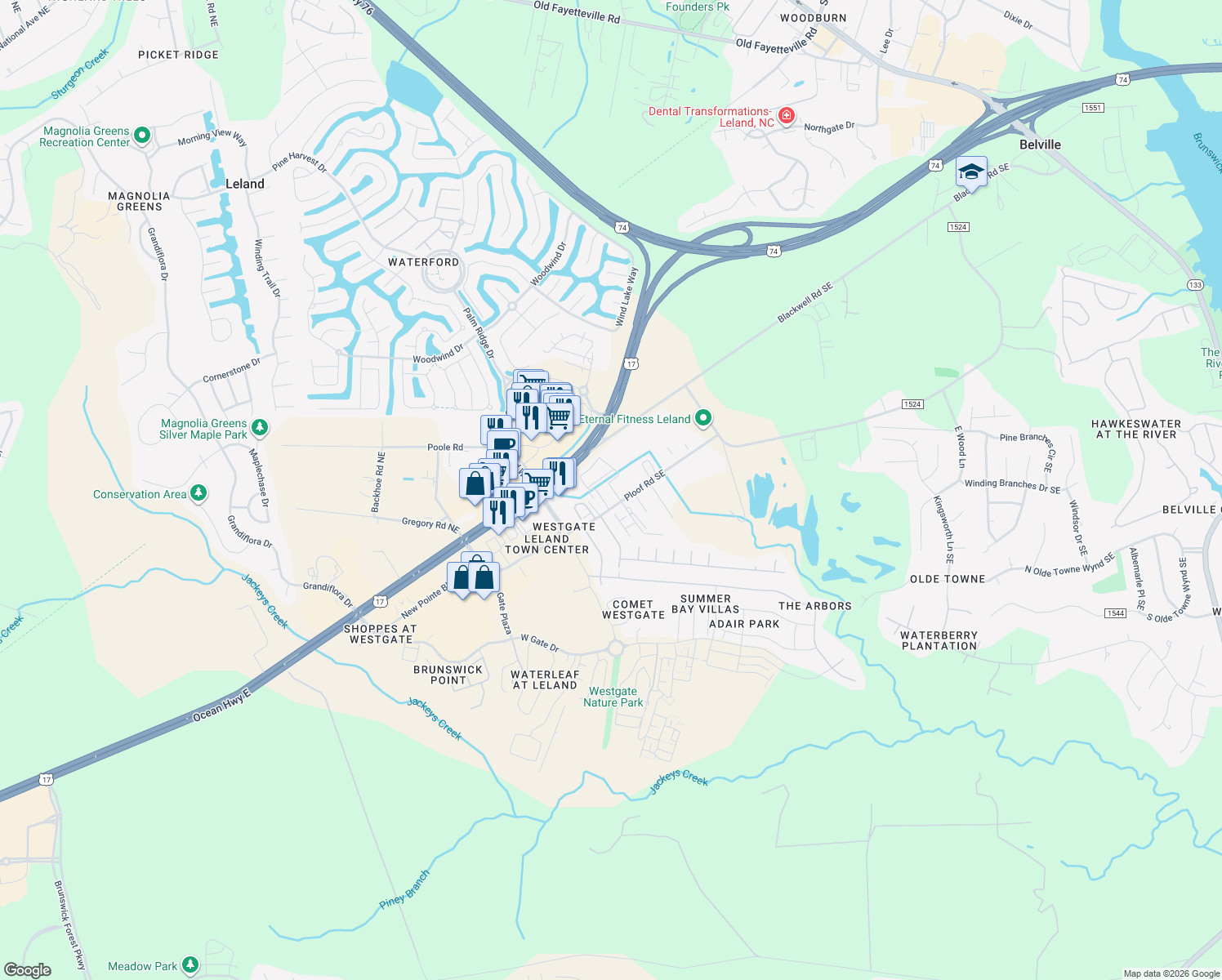 9490 Ploof Road Southeast, Leland NC - Walk Score