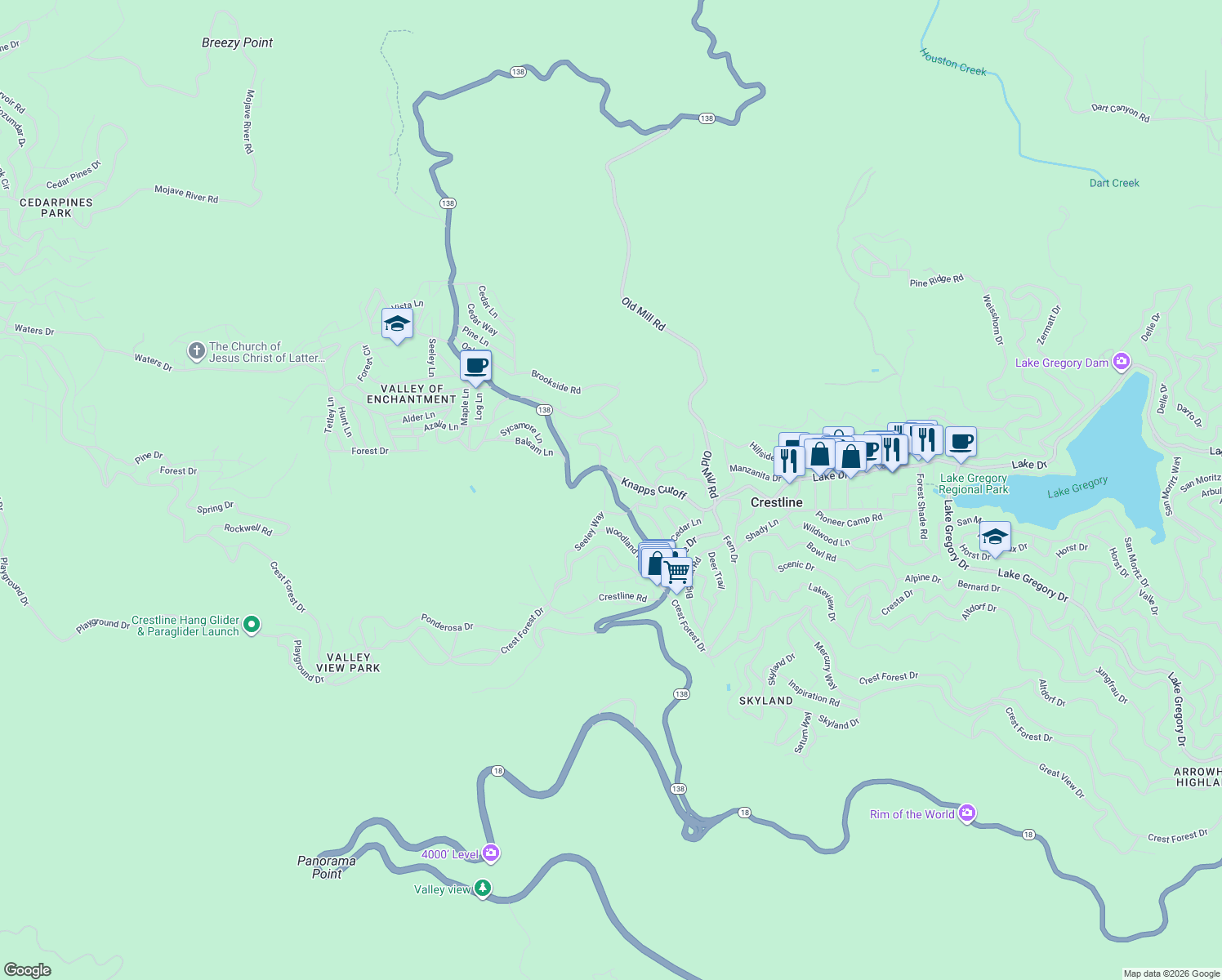594 Highway 138, Crestline CA - Walk Score