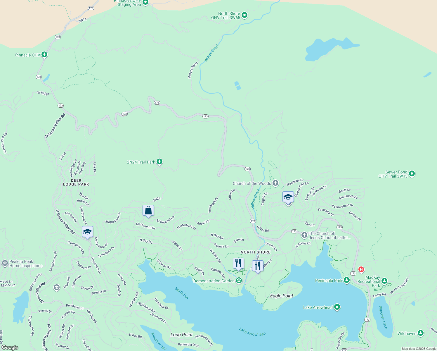 Highway 173, Lake Arrowhead CA - Walk Score