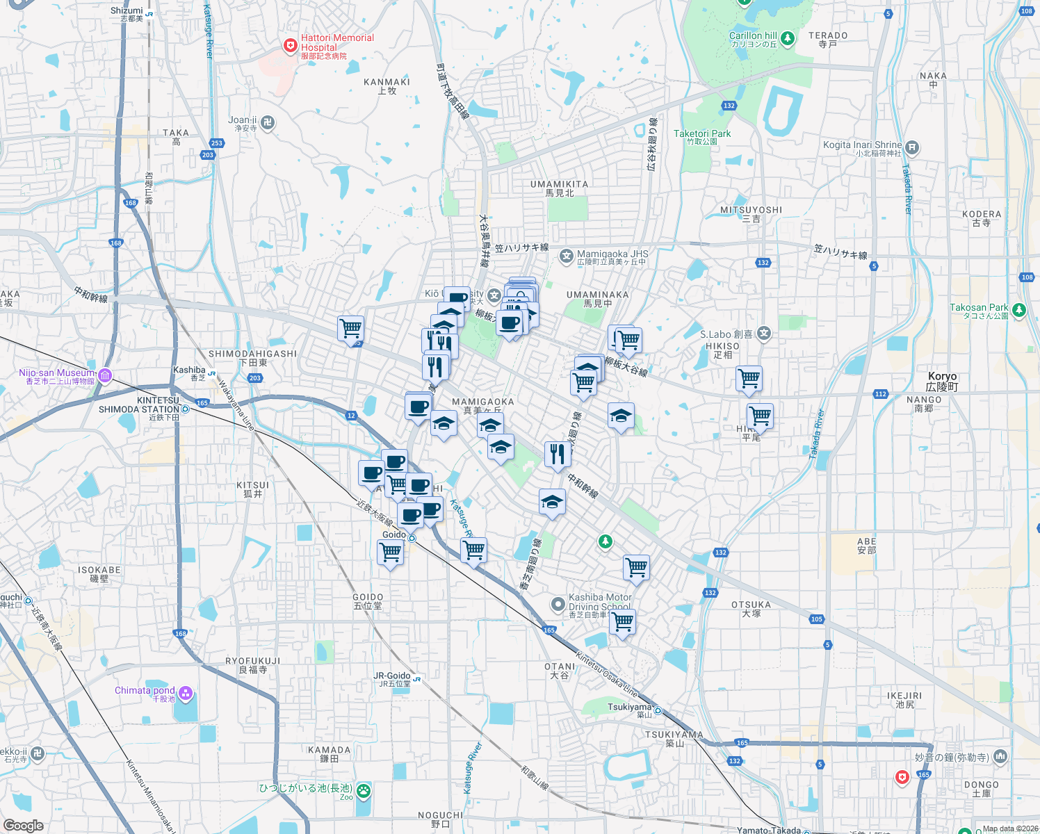 Kashiba Nara Prefecture - Walk Score