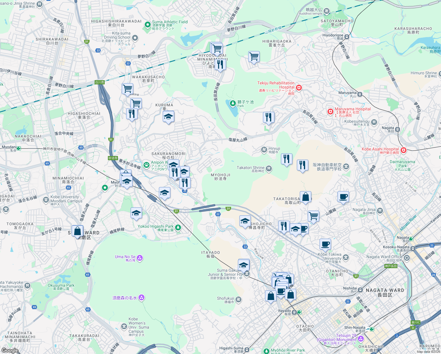 Kobe Hyogo - Walk Score