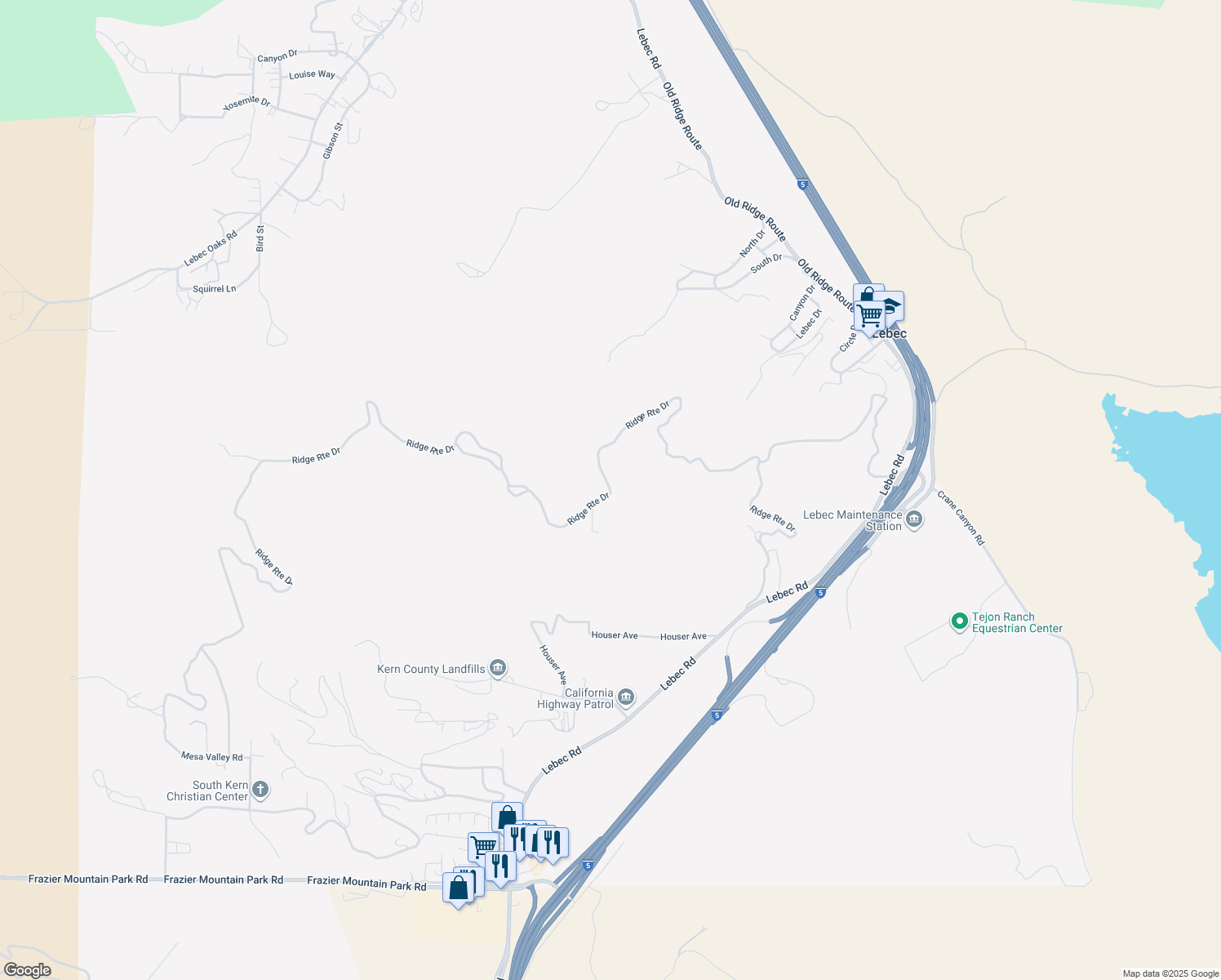 5408 Ridge Route Drive, Lebec CA - Walk Score