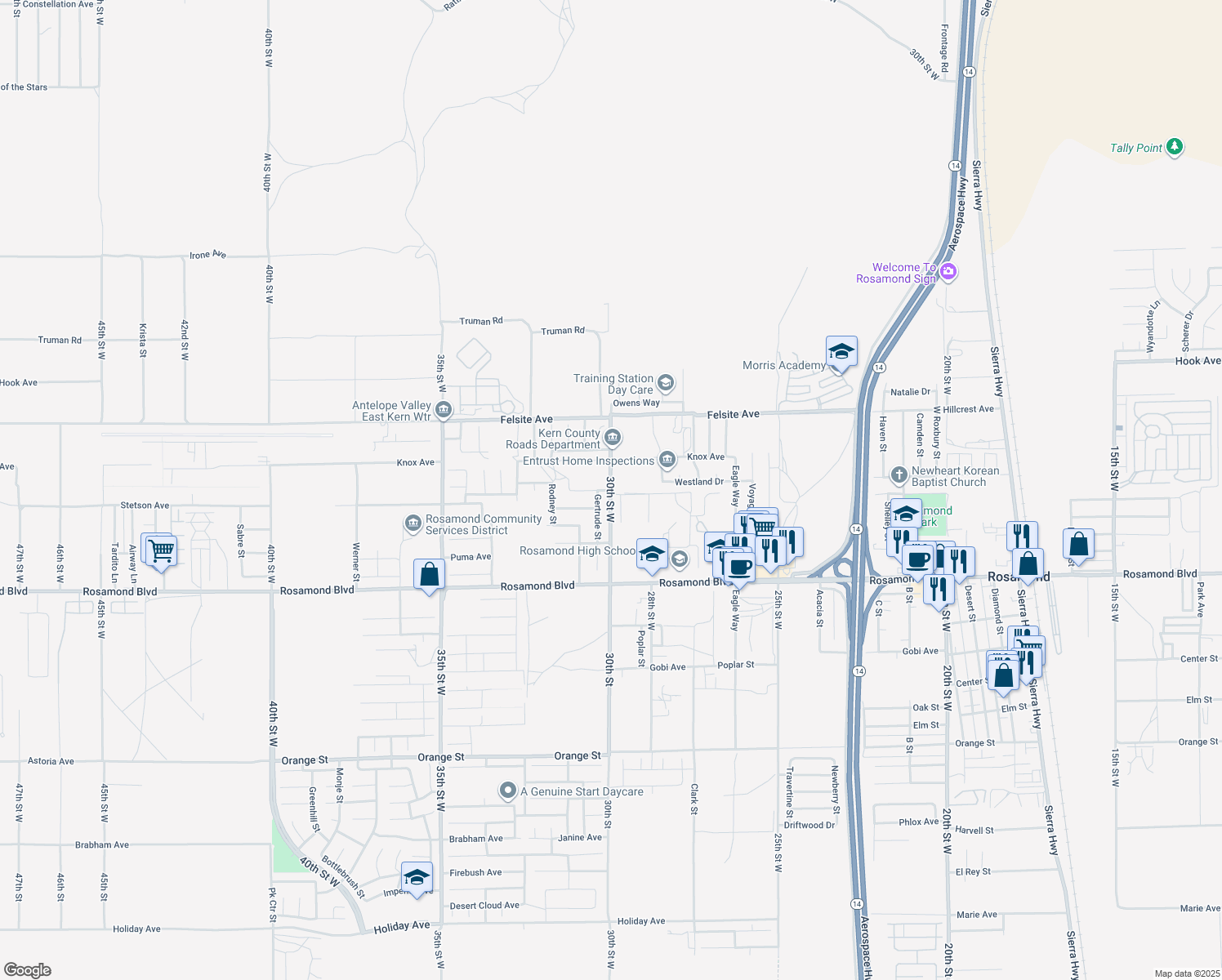 30th Street West, Rosamond CA - Walk Score