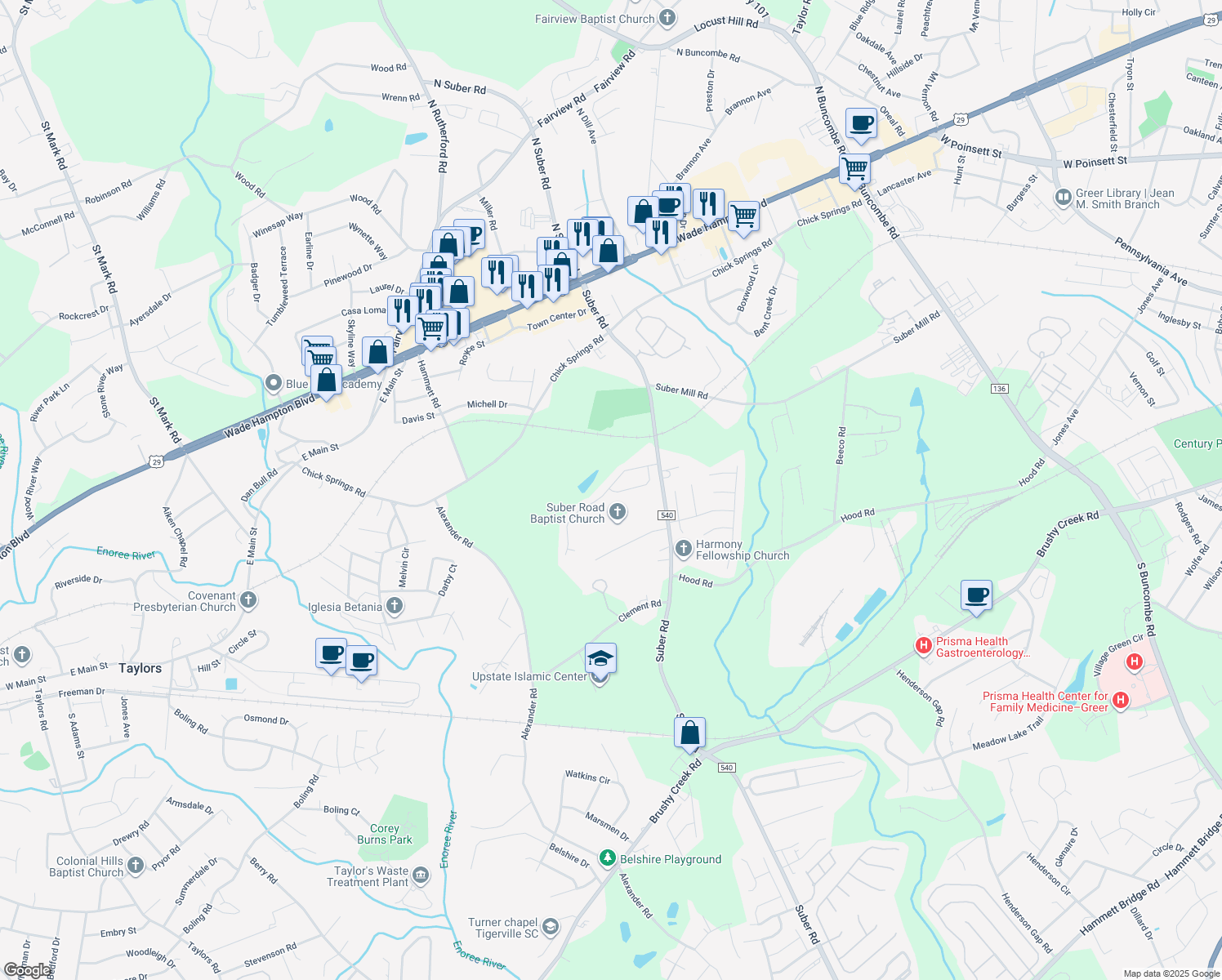 445 South Suber Road, Greer SC - Walk Score