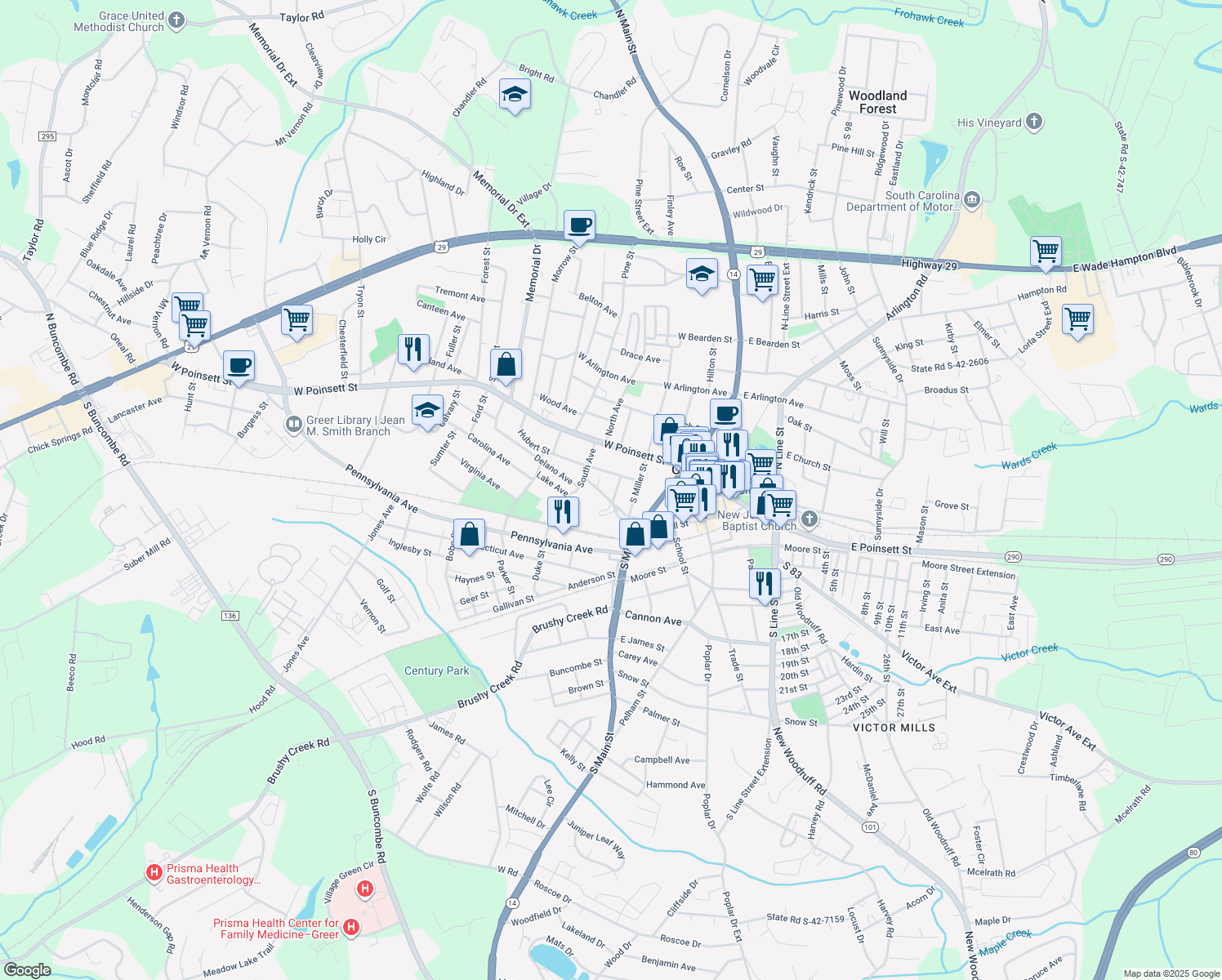 102 Mulberry Street, Greer SC - Walk Score