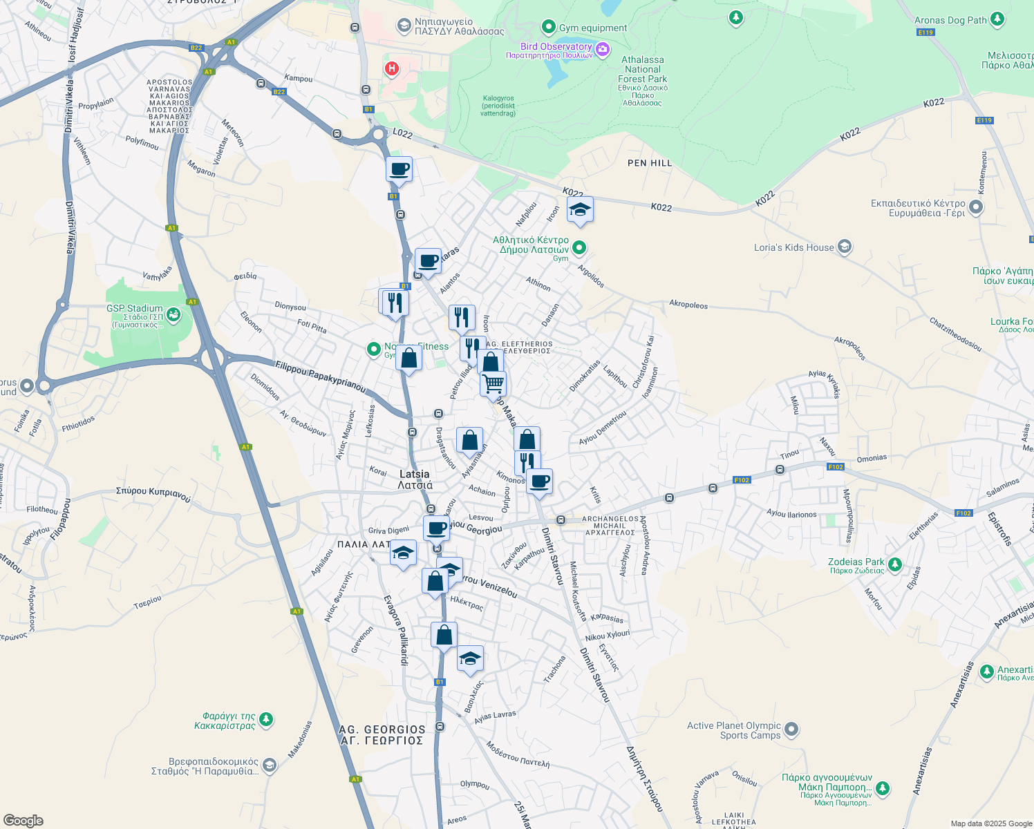 Latsia Nicosia - Walk Score