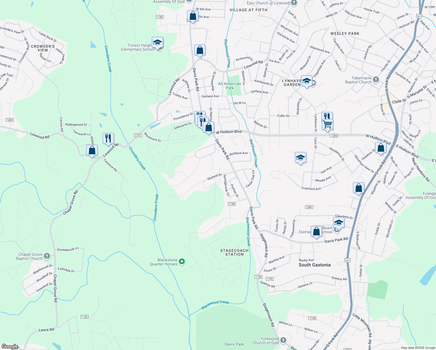 2416 Skyland Drive, Gastonia NC - Walk Score