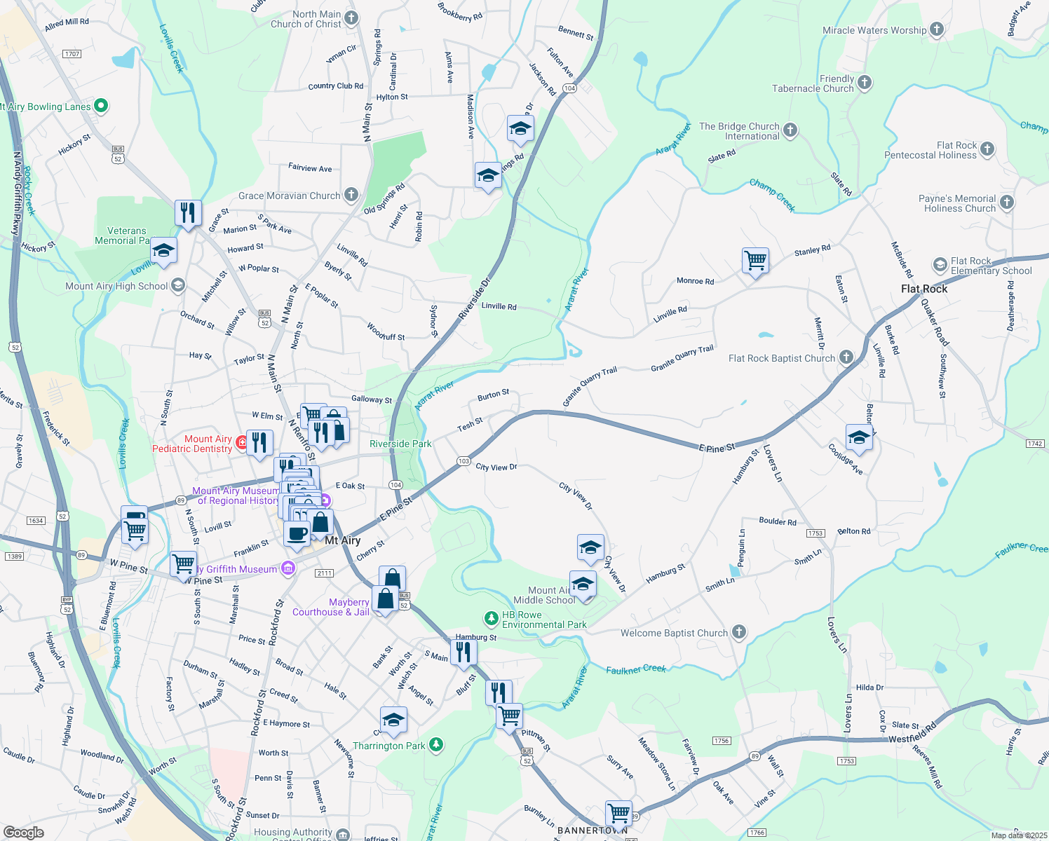 702 East Pine Street, Mount Airy NC - Walk Score