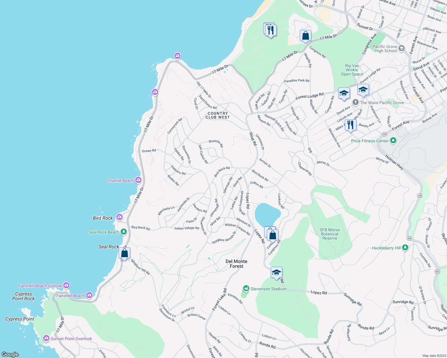 1076 Trappers Trail, Del Monte Forest CA - Walk Score