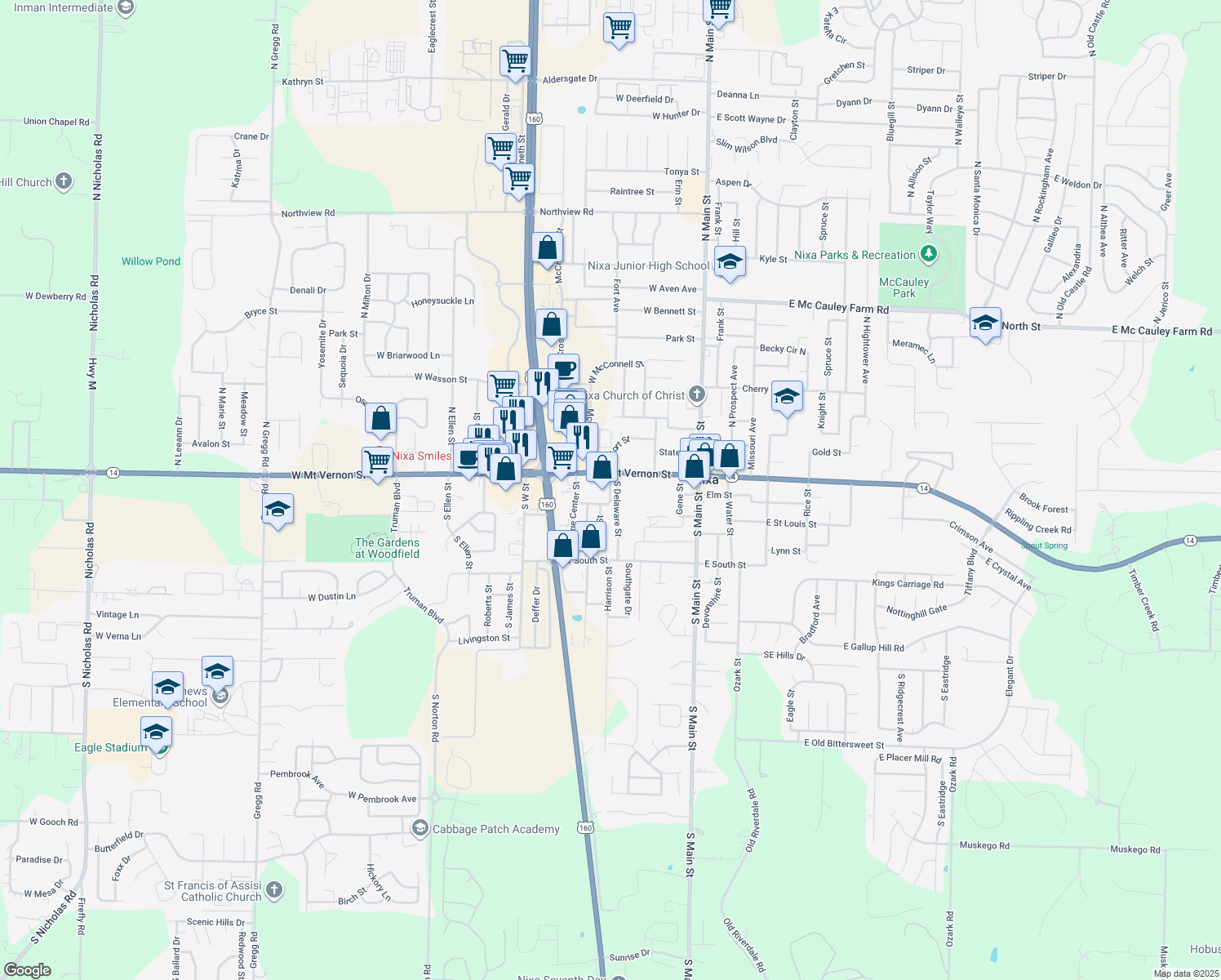 220 South Fort Street, Nixa MO - Walk Score