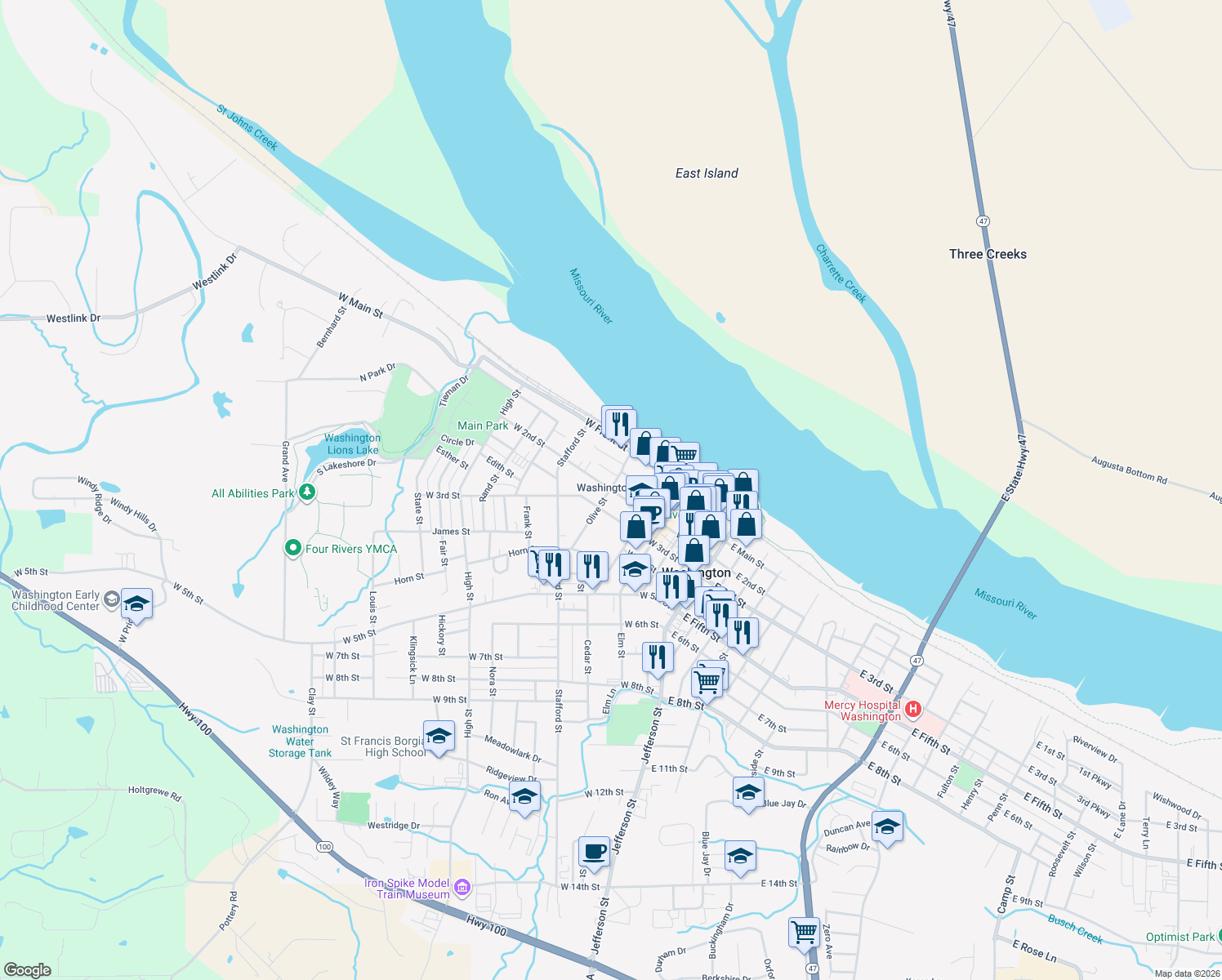 West 2nd Street, Washington MO - Walk Score