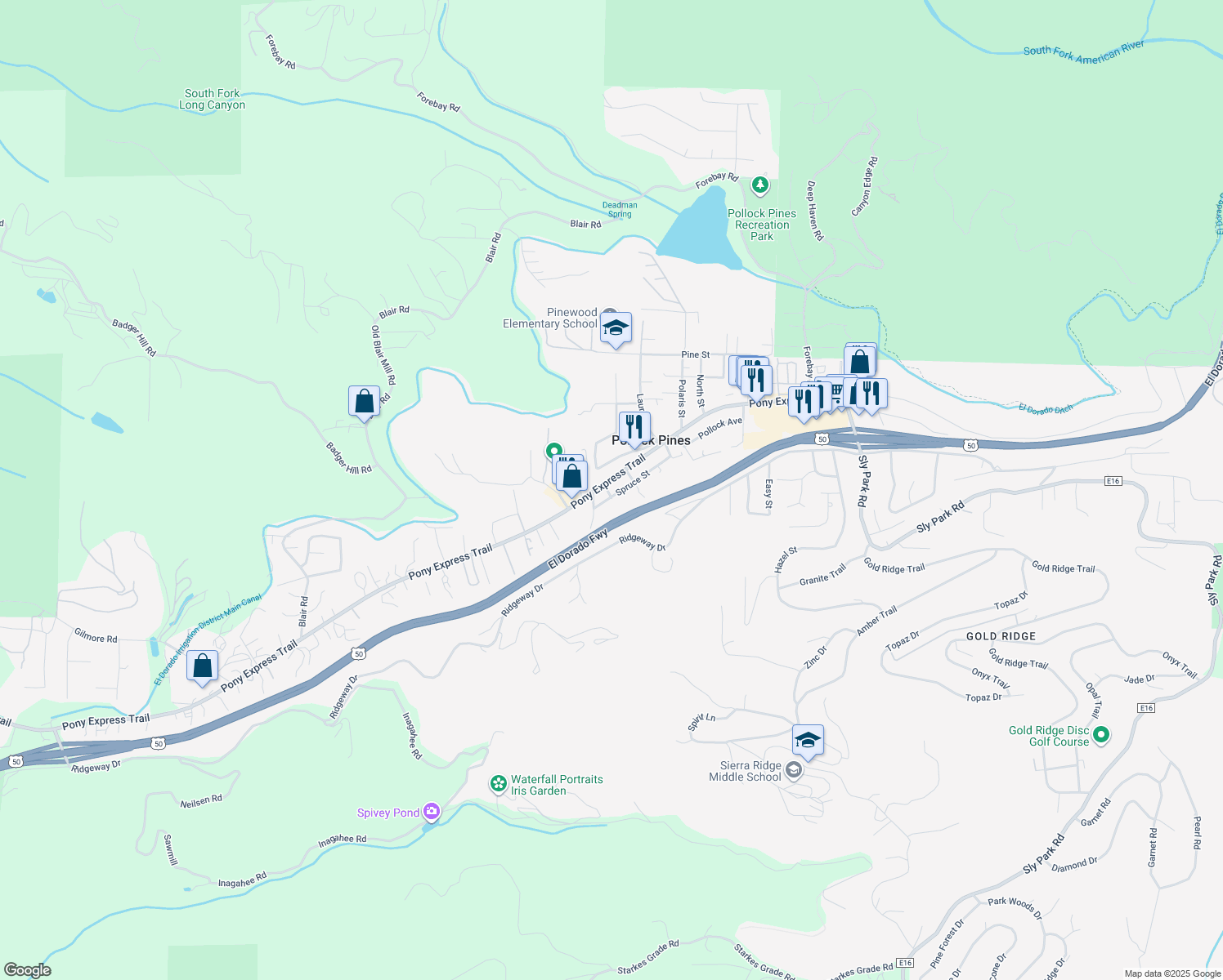 6196 Pony Express Trail, Pollock Pines CA - Walk Score