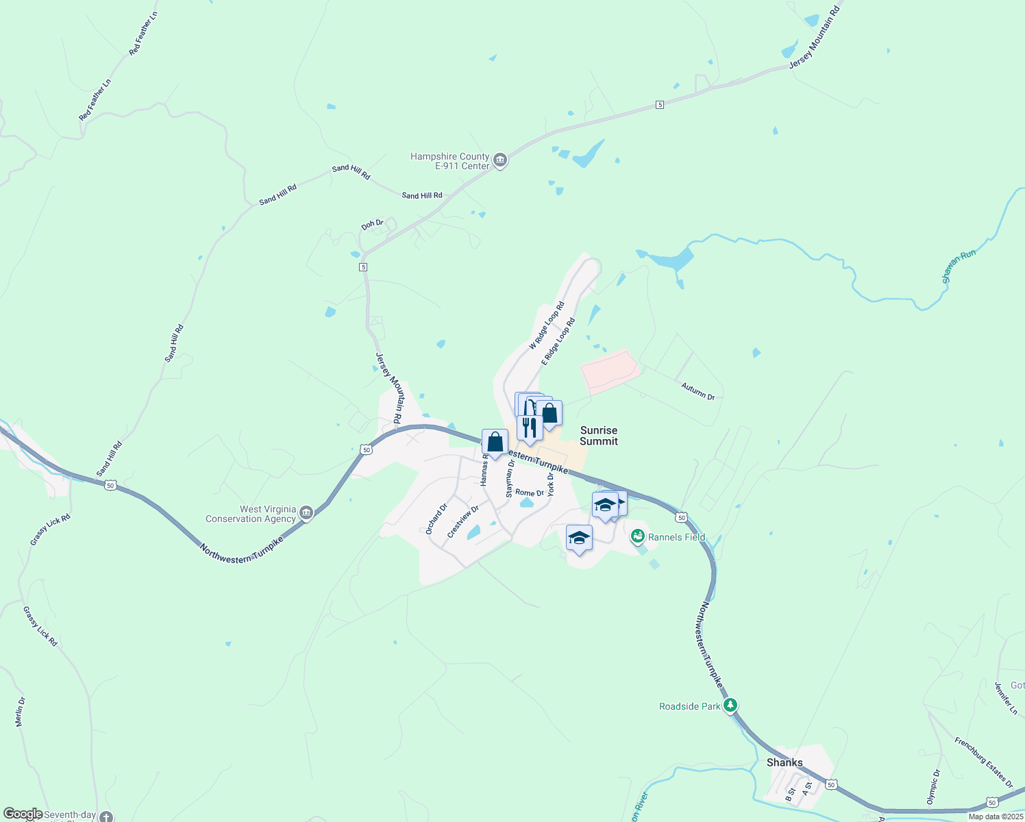 5 West Ridge Loop Road, Romney WV - Walk Score