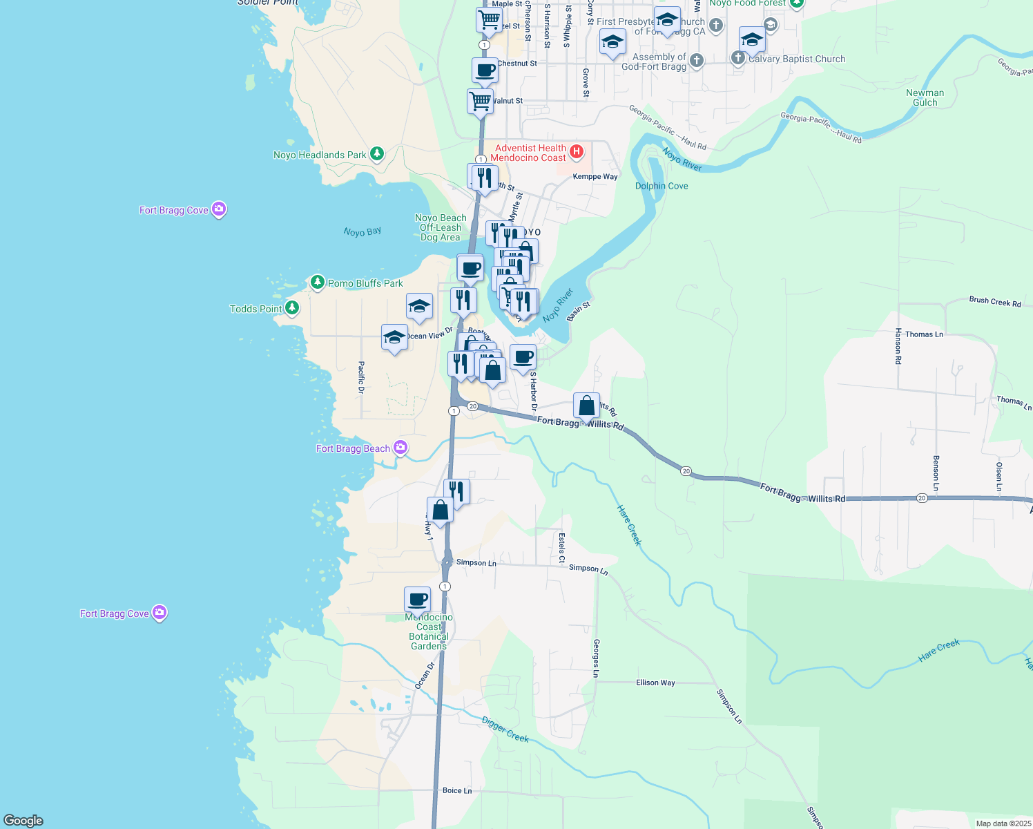 421 Fort Bragg-Willits Road, Fort Bragg CA - Walk Score