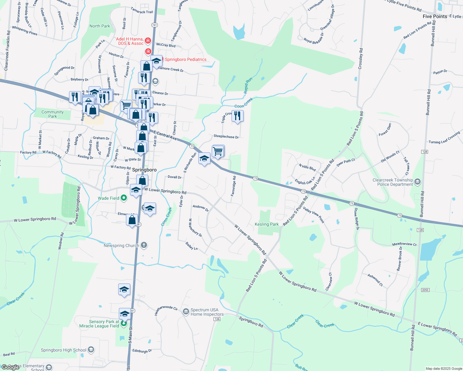 151 Farmridge Road, Springboro OH - Walk Score