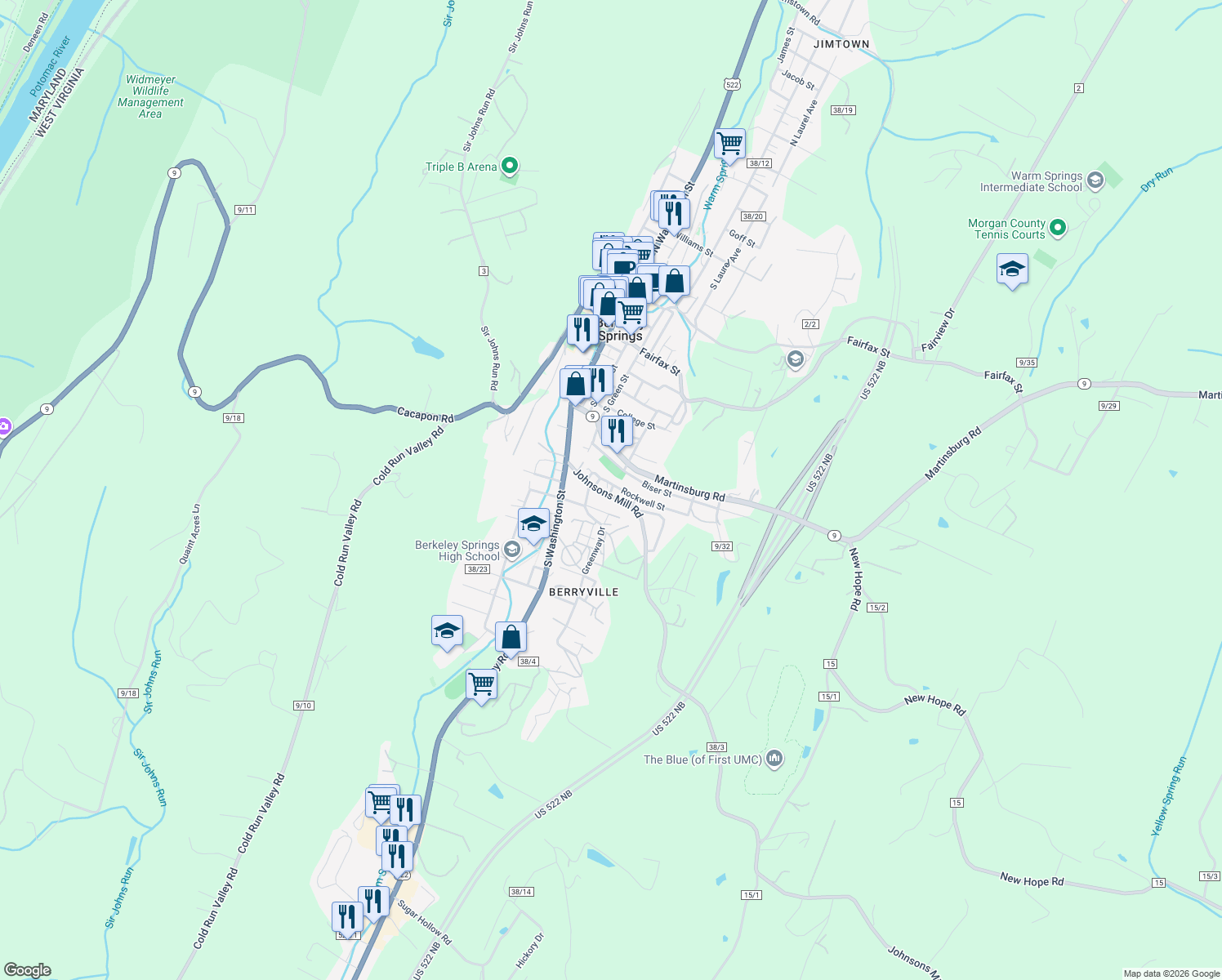 Oak Street, Berkeley Springs WV - Walk Score