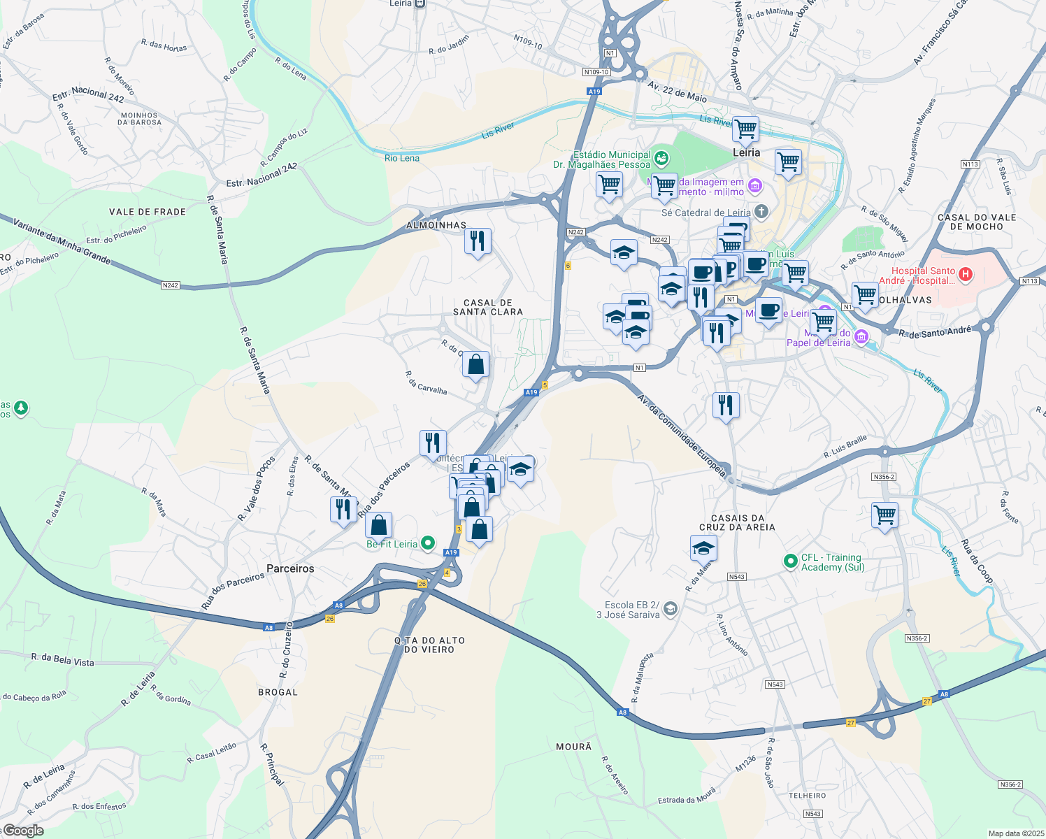 Rio Liz, Leiria Leiria - Walk Score